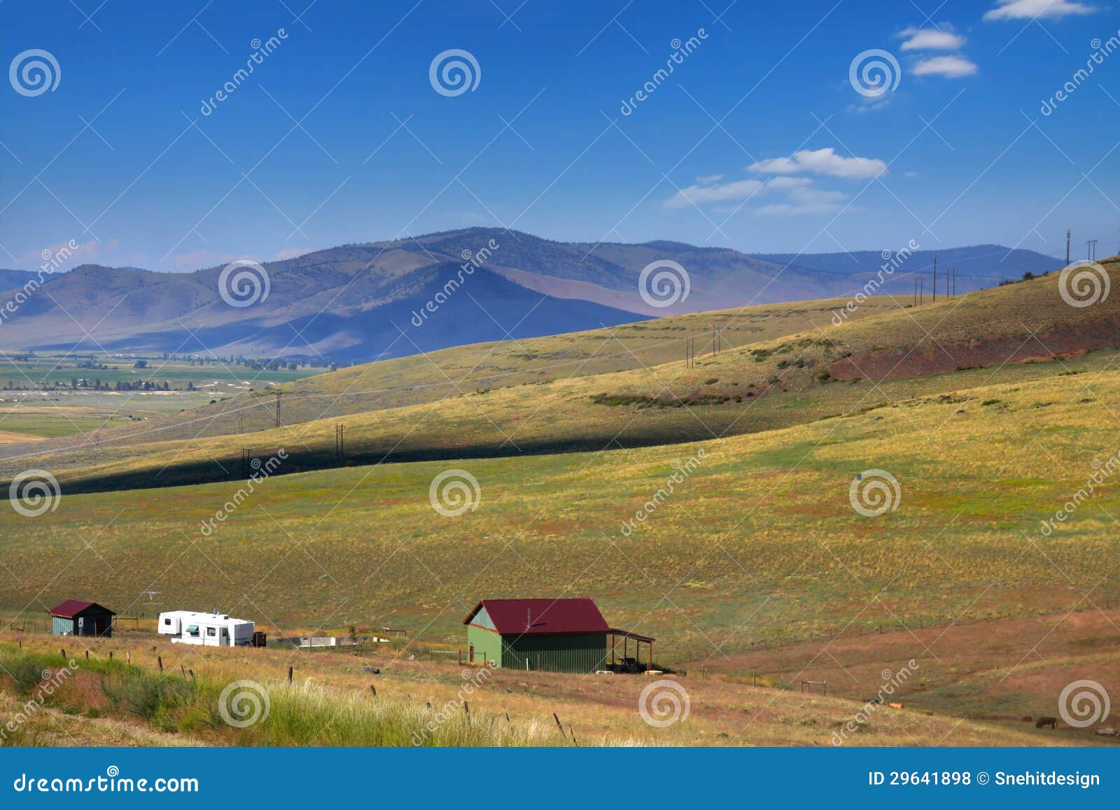 Prairie landscape stock photo. Image of roof, summer - 29641898