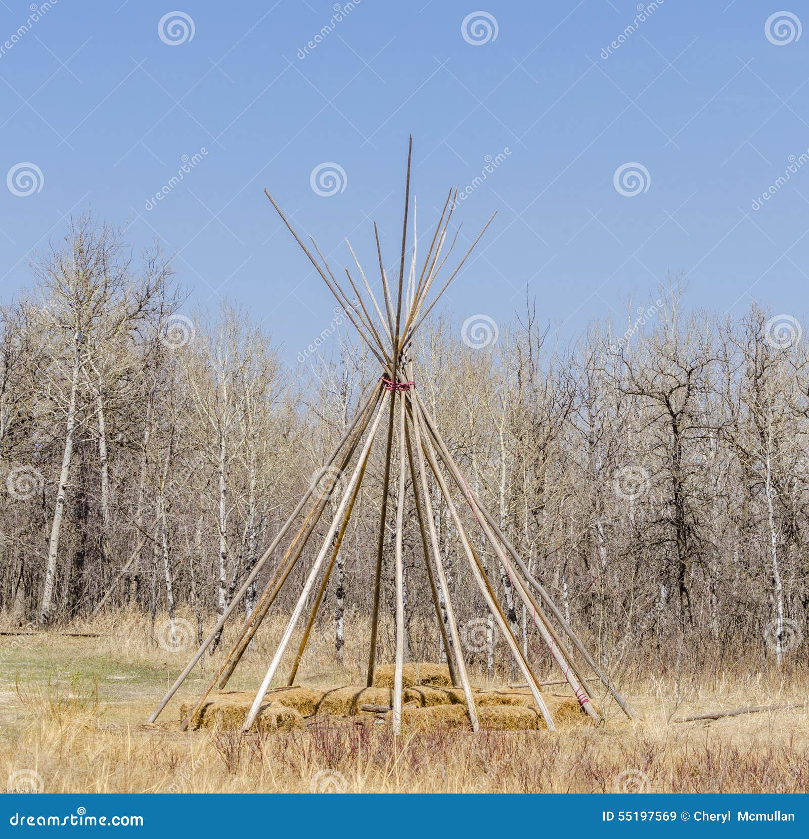 Prairie Native Teepee Frame Stock Image - Image of home, architecture ...