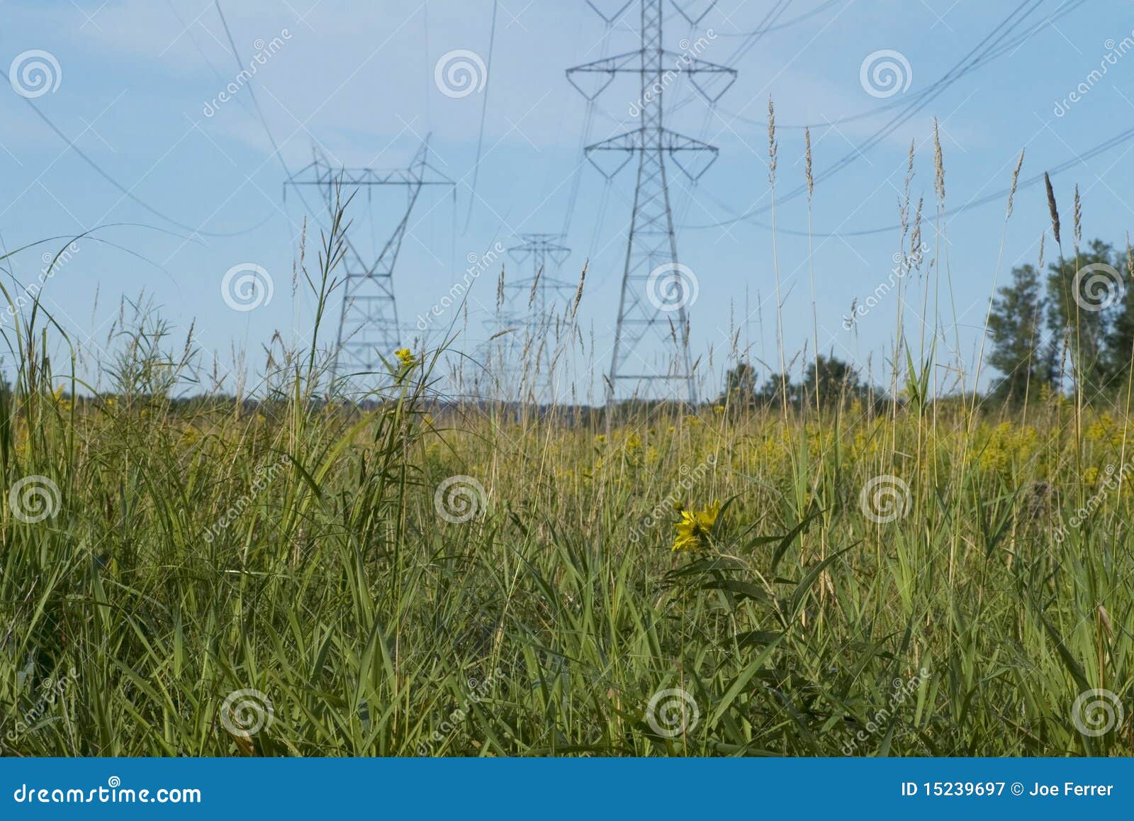 Prairie Power stock image. Image of distribution, towers - 15239697