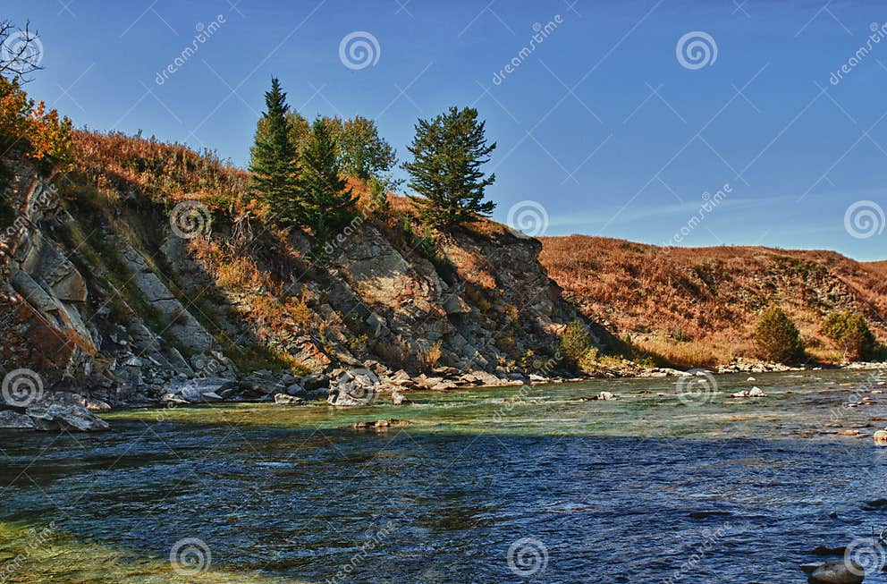 Prairie River stock image. Image of outdoor, autumn, valley - 28623969