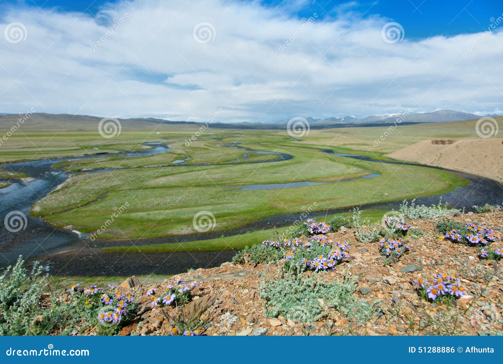 Prairie river stock photo. Image of nomadic, mongolia - 51288886