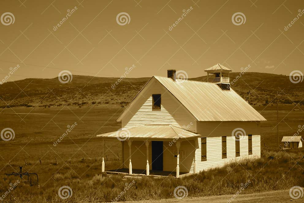 Prairie School House stock image. Image of prairie, grasslands - 27625015