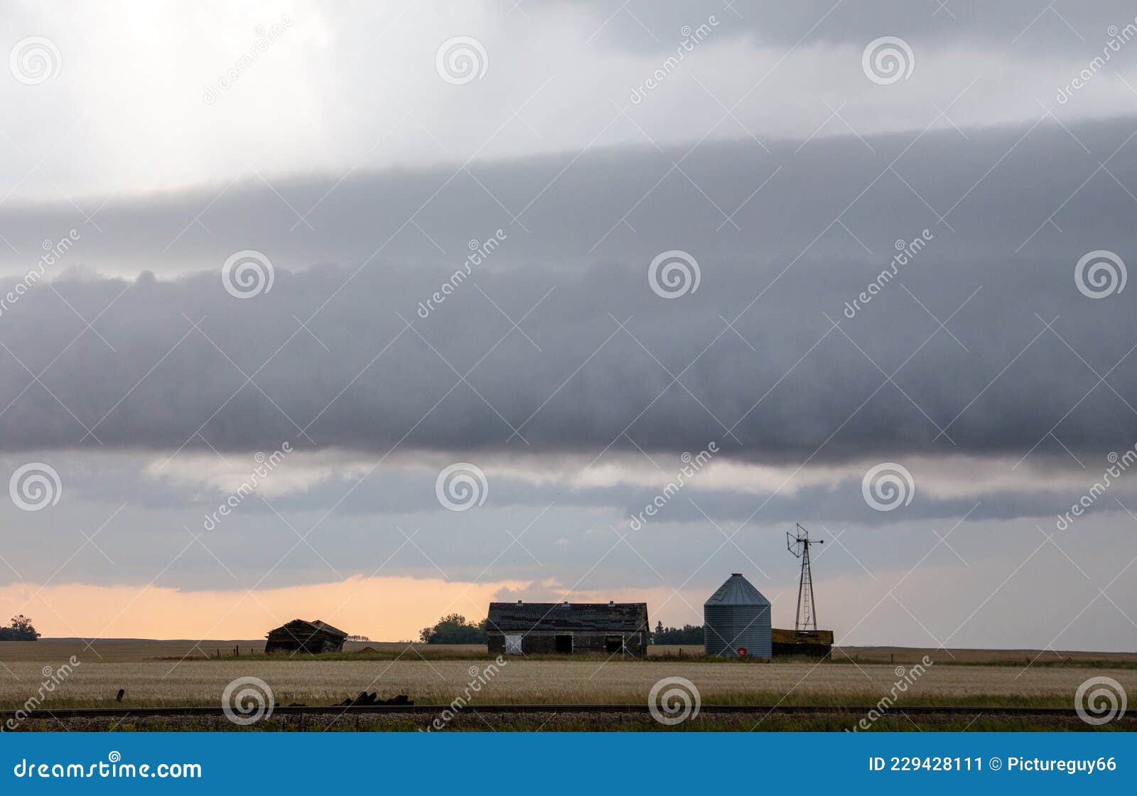 Prairie Storm Canada stock image. Image of severe, scenery - 229428111