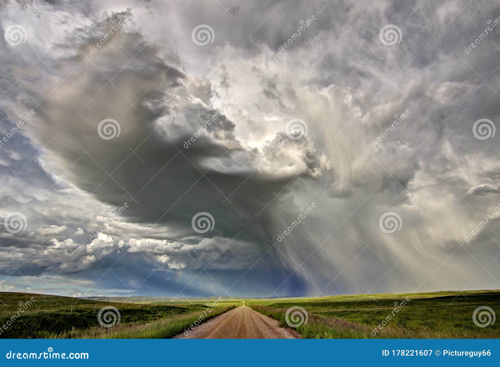 Prairie Storm Canada stock image. Image of landscape - 178221607