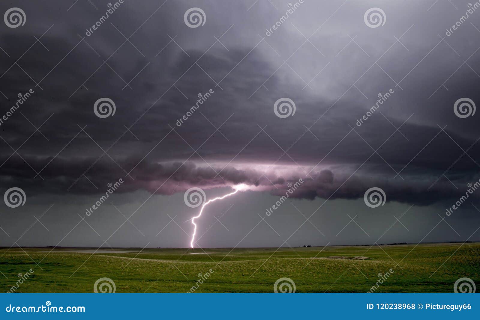 Prairie Storm Clouds Lightning Stock Photo - Image of environment ...