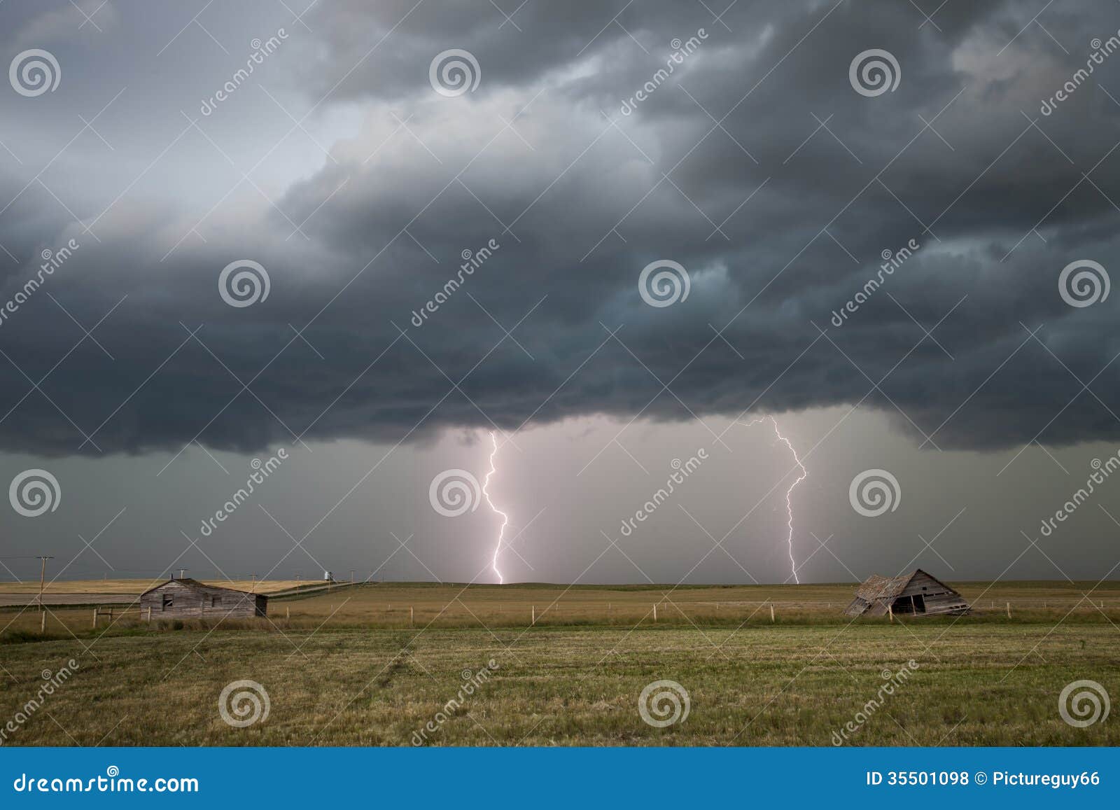 Prairie Storm Clouds stock photo. Image of weather, lightning - 35501098