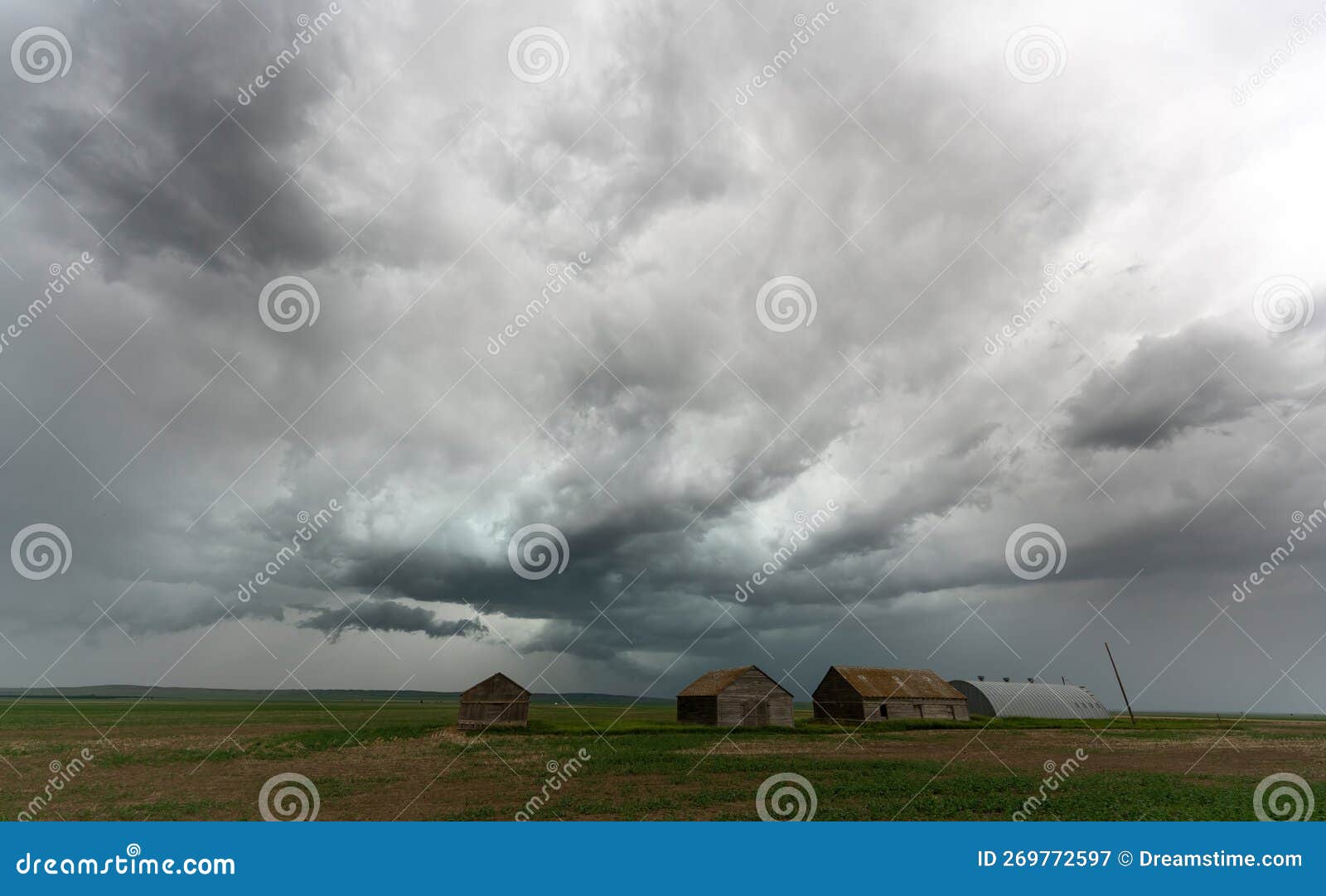 Prairie Storm Clouds stock image. Image of scenes, thunderstorm - 269772597