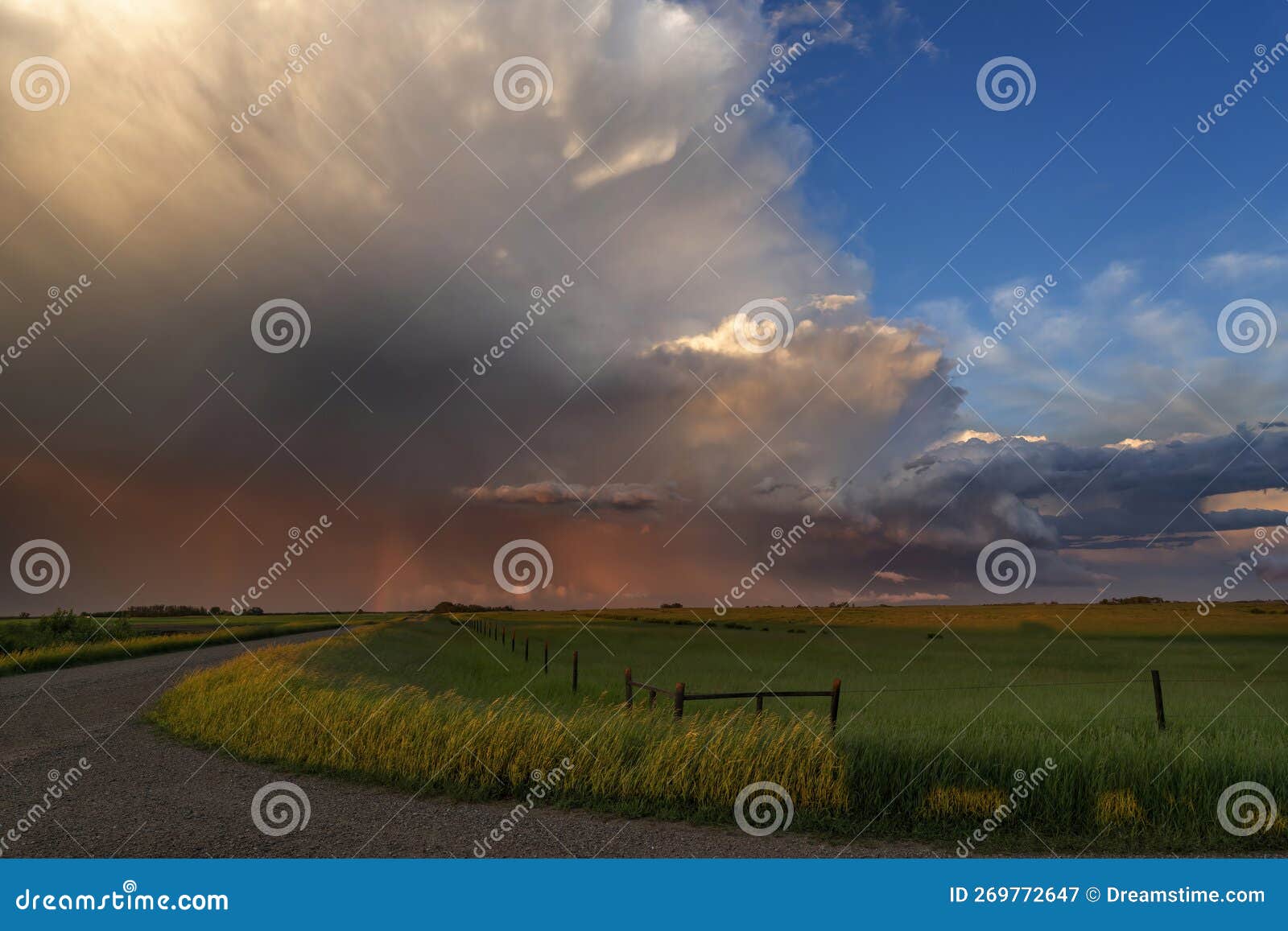 Prairie Storm Clouds stock image. Image of thunderstorm - 269772647