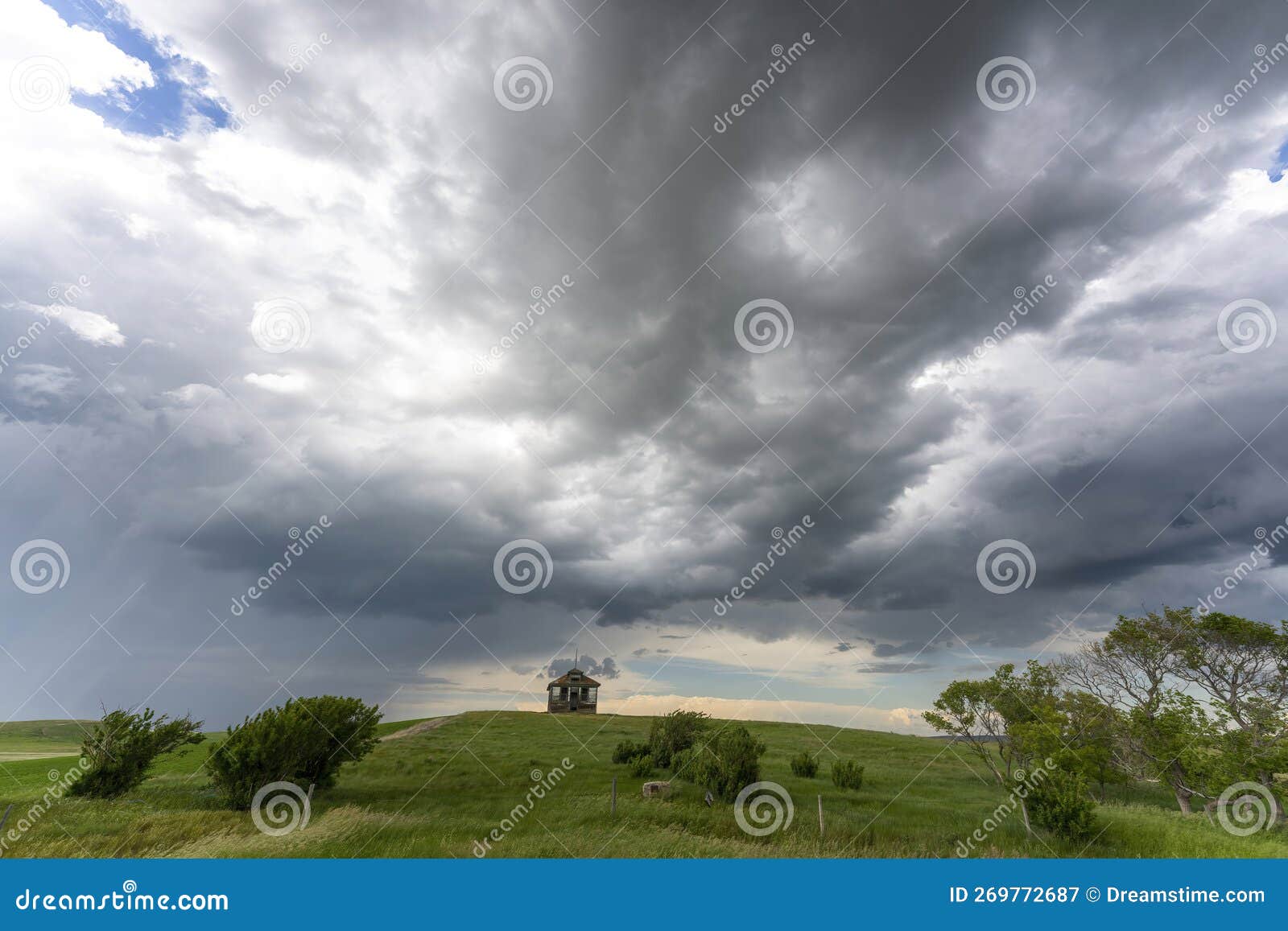 Prairie Storm Clouds stock image. Image of dark, prairies - 269772687