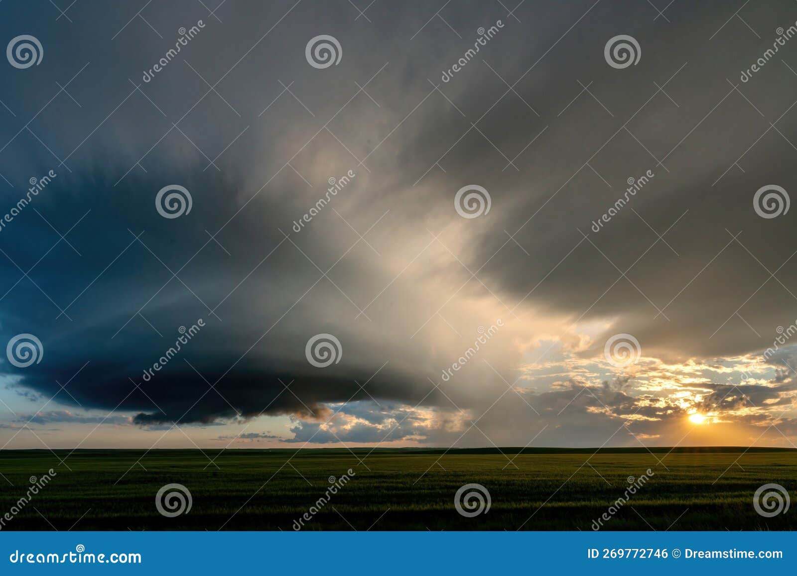 Prairie Storm Clouds stock photo. Image of gloomy, extreme - 269772746