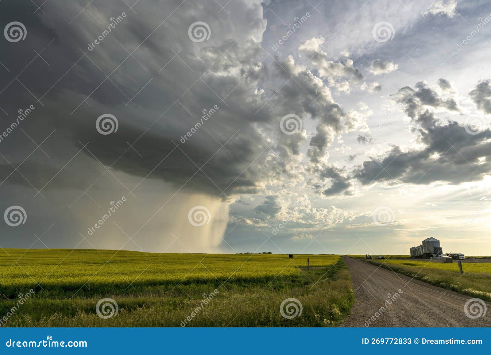 Prairie Storm Clouds stock image. Image of gloomy, weather - 269772833