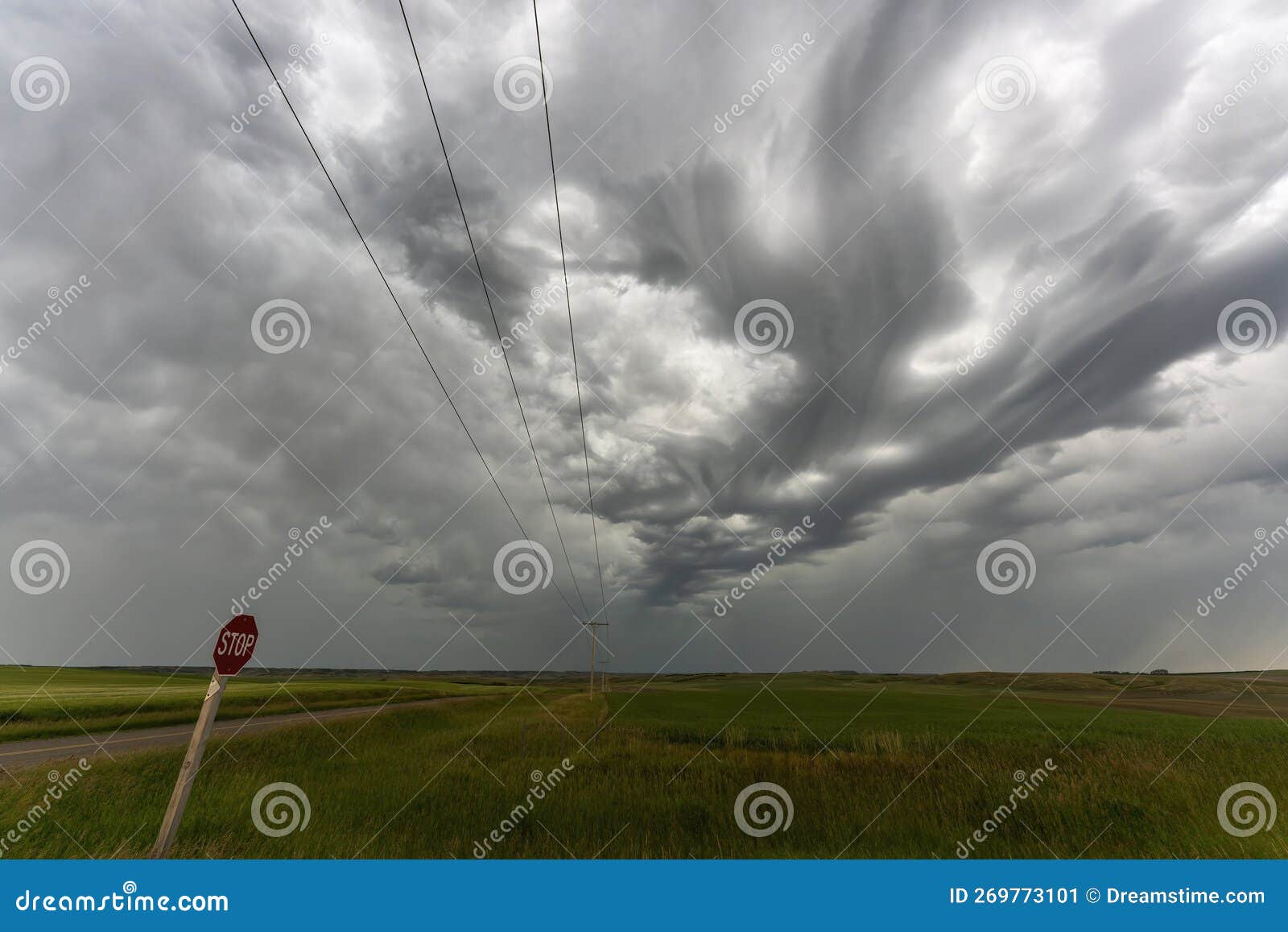 Prairie Storm Clouds stock image. Image of tornadic - 269773101