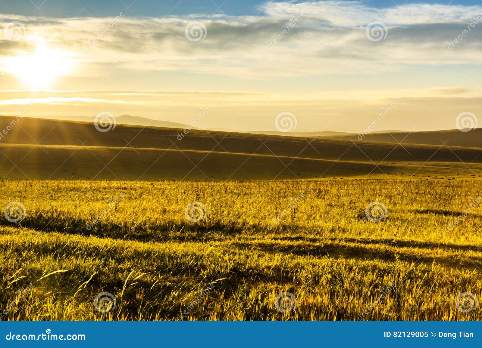 Prairie sunrise stock image. Image of horizon, sunrise - 82129005