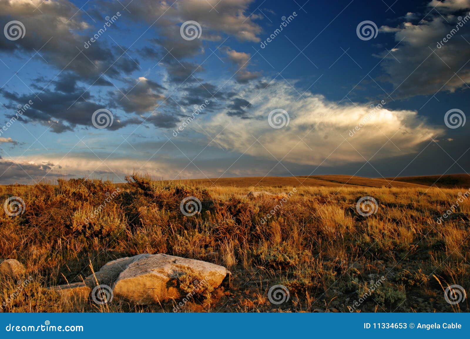 Prairie Sunset stock image. Image of sage, blue, landscape - 11334653