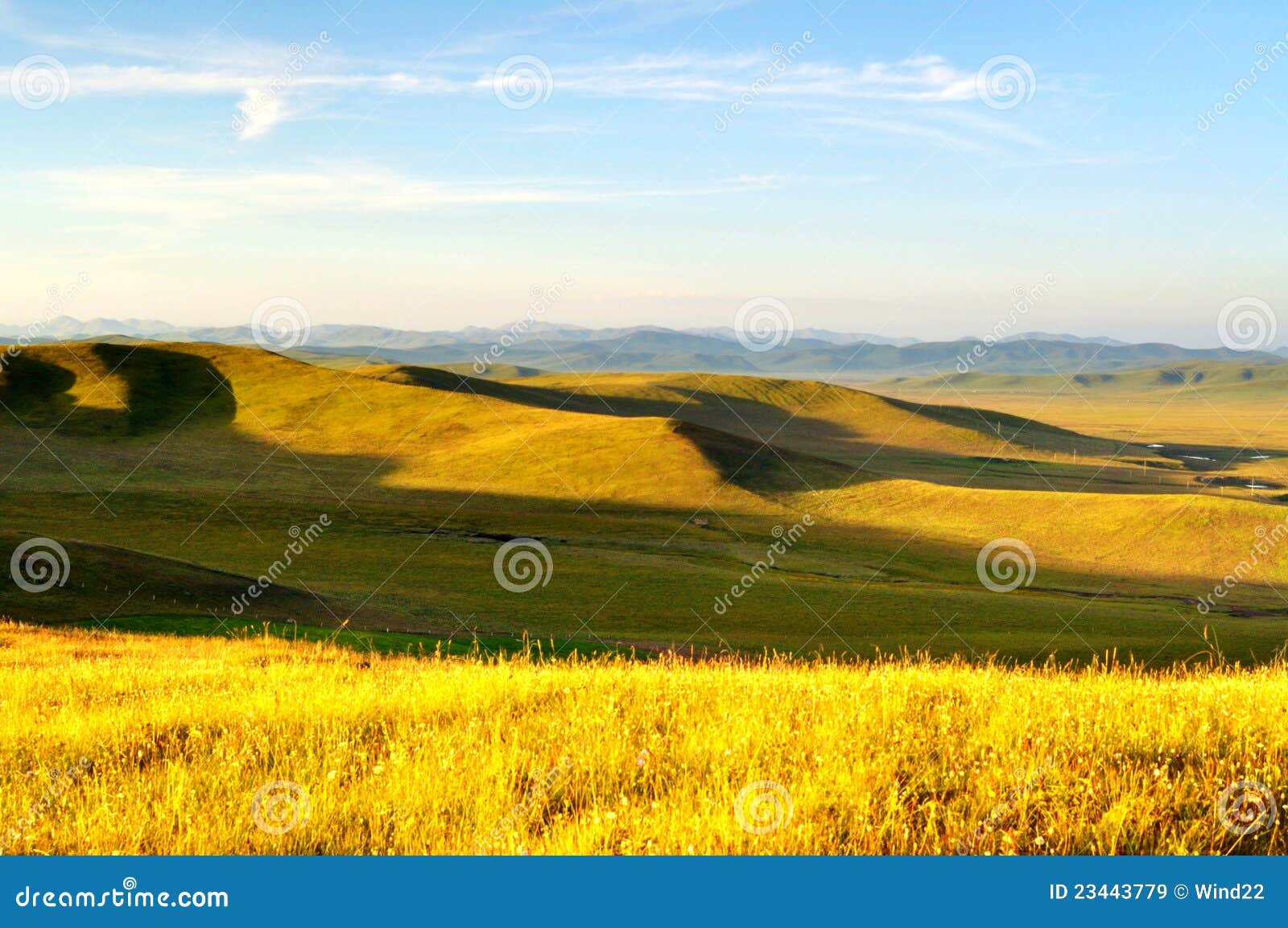 Prairie sunset stock image. Image of flowers, china, clouds - 23443779