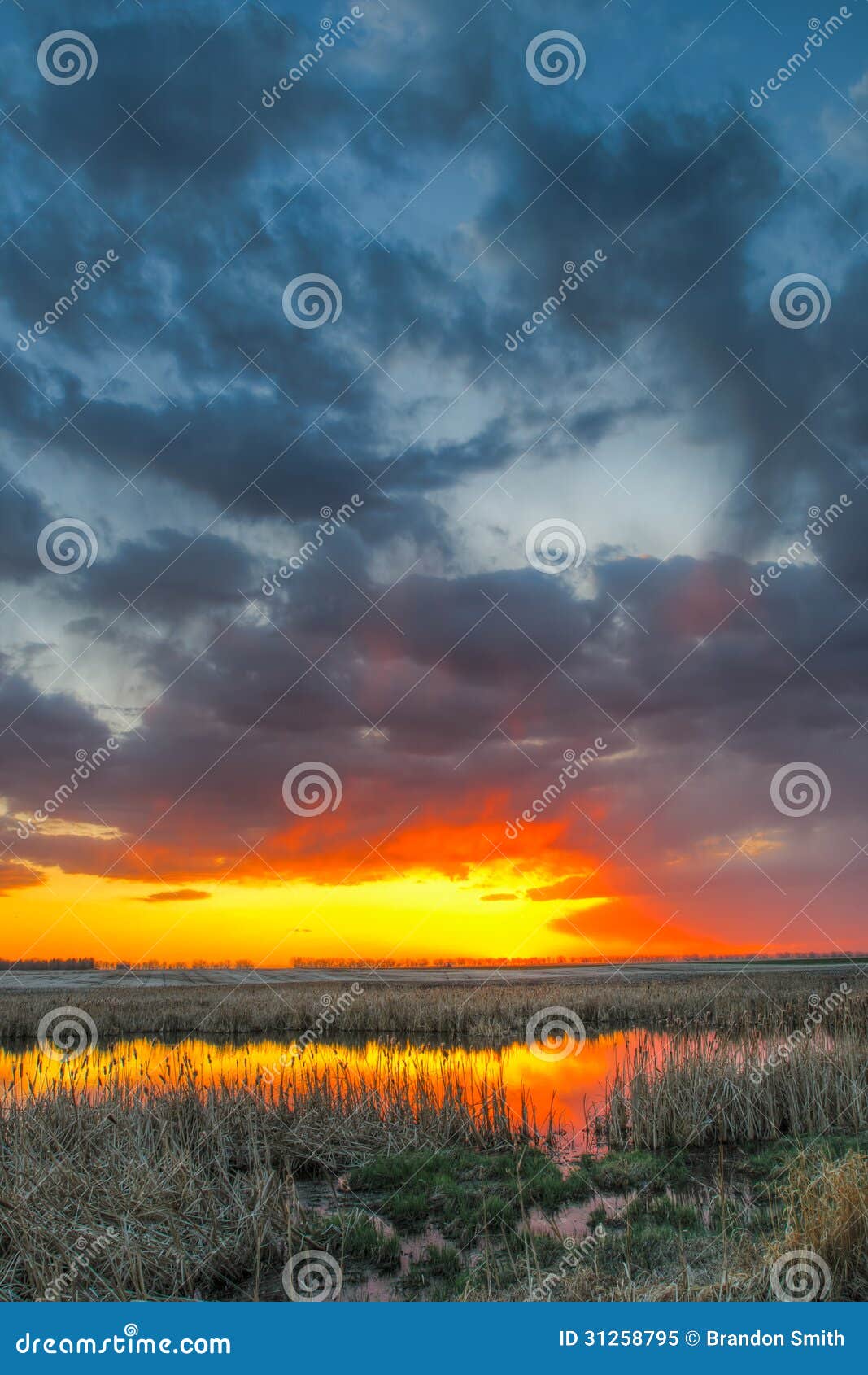 Prairie Sunset stock image. Image of lake, relaxation - 31258795