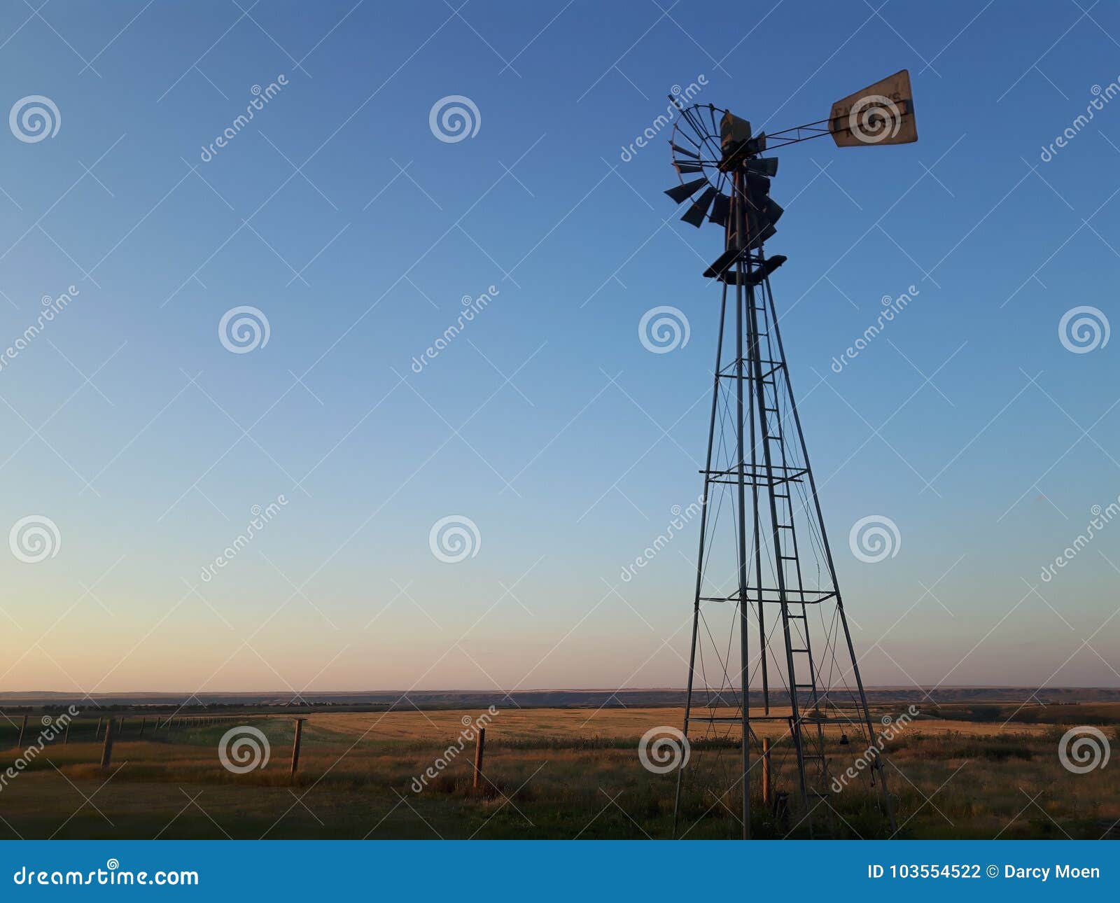 Prairie windmill stock photo. Image of windmill, prairie - 103554522