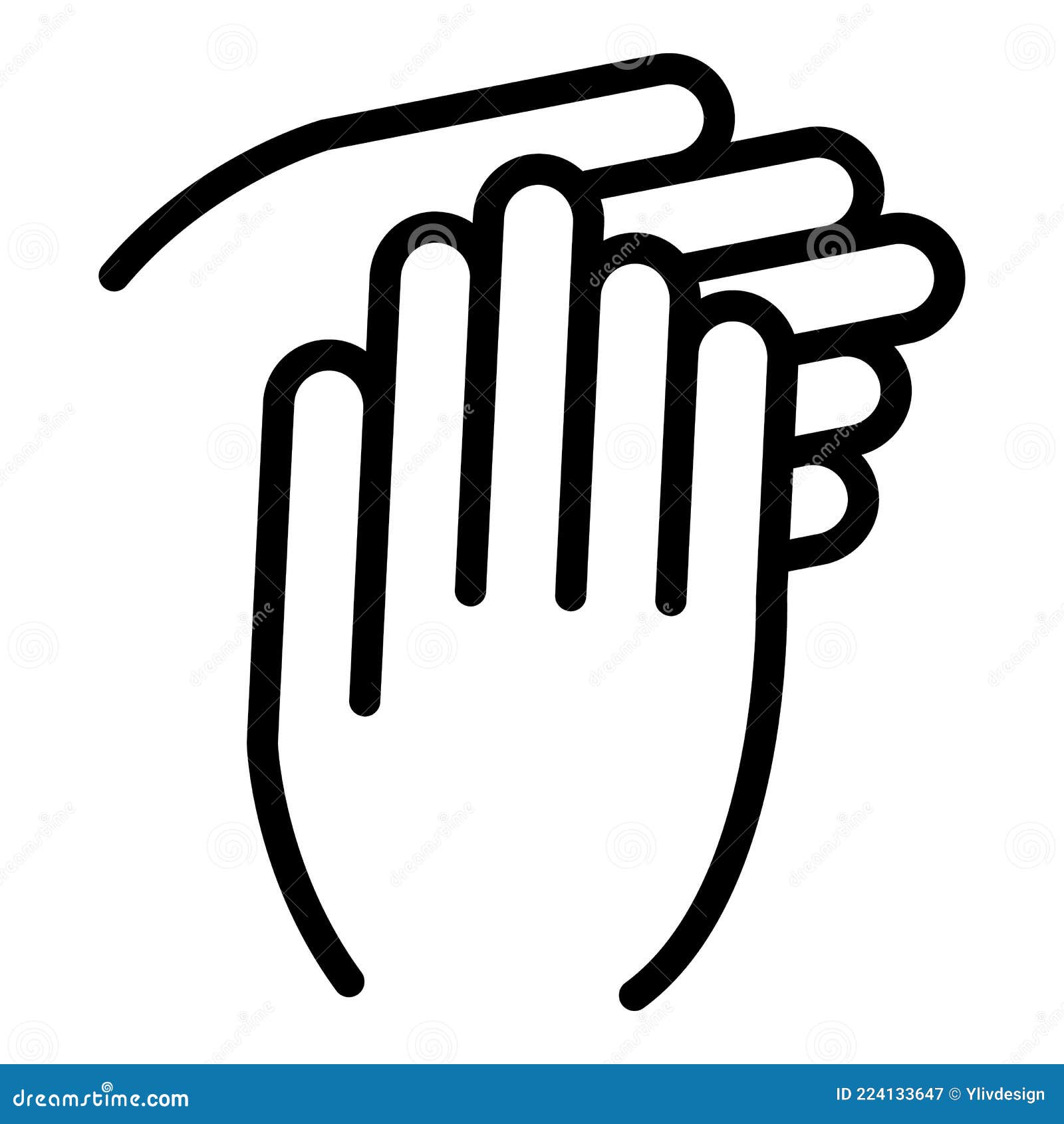 Praise Handclap Icon Outline Vector Hand Clap Applause Stock Vector