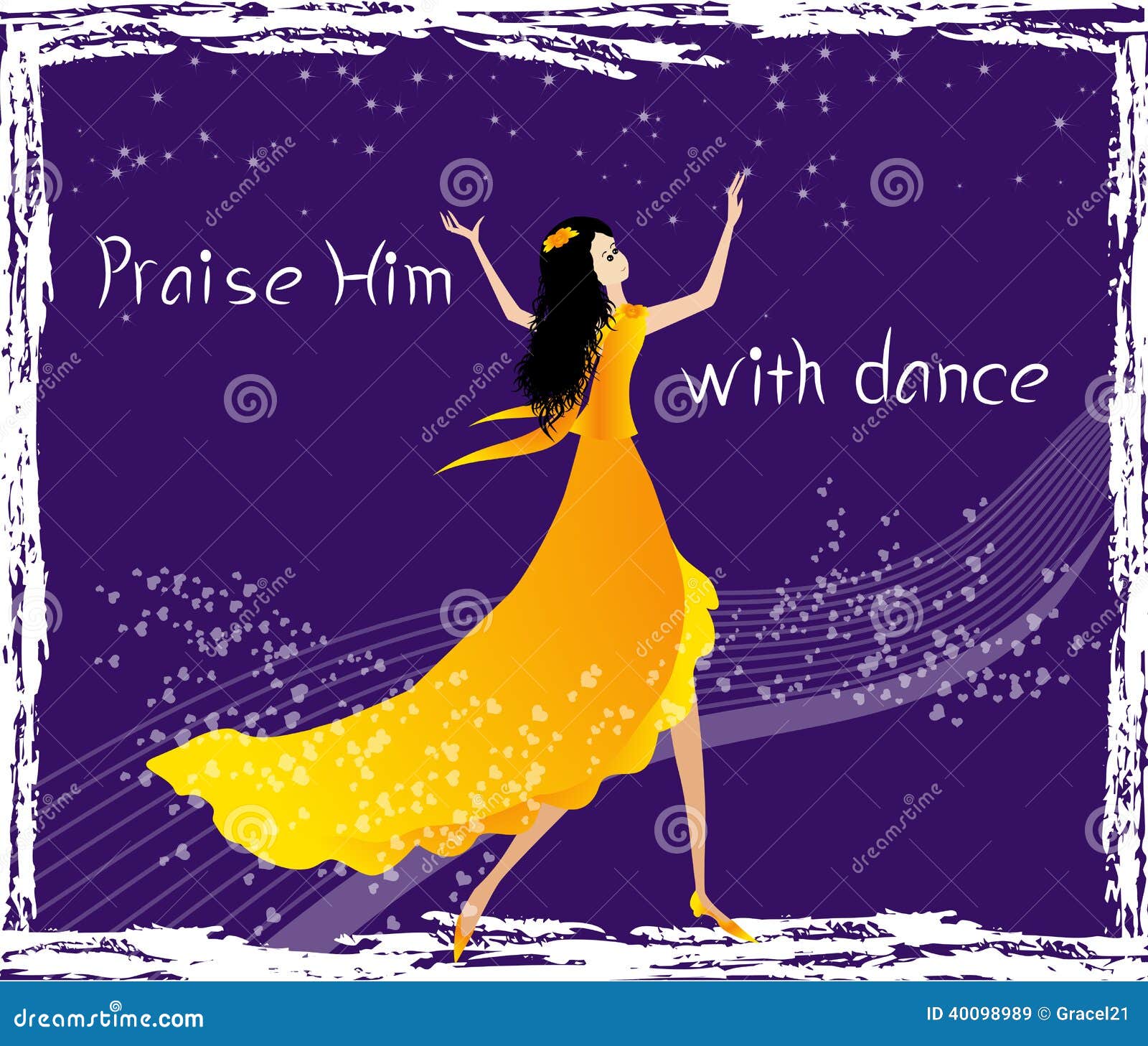 Praise Him with dance stock vector. Illustration of design - 40098989