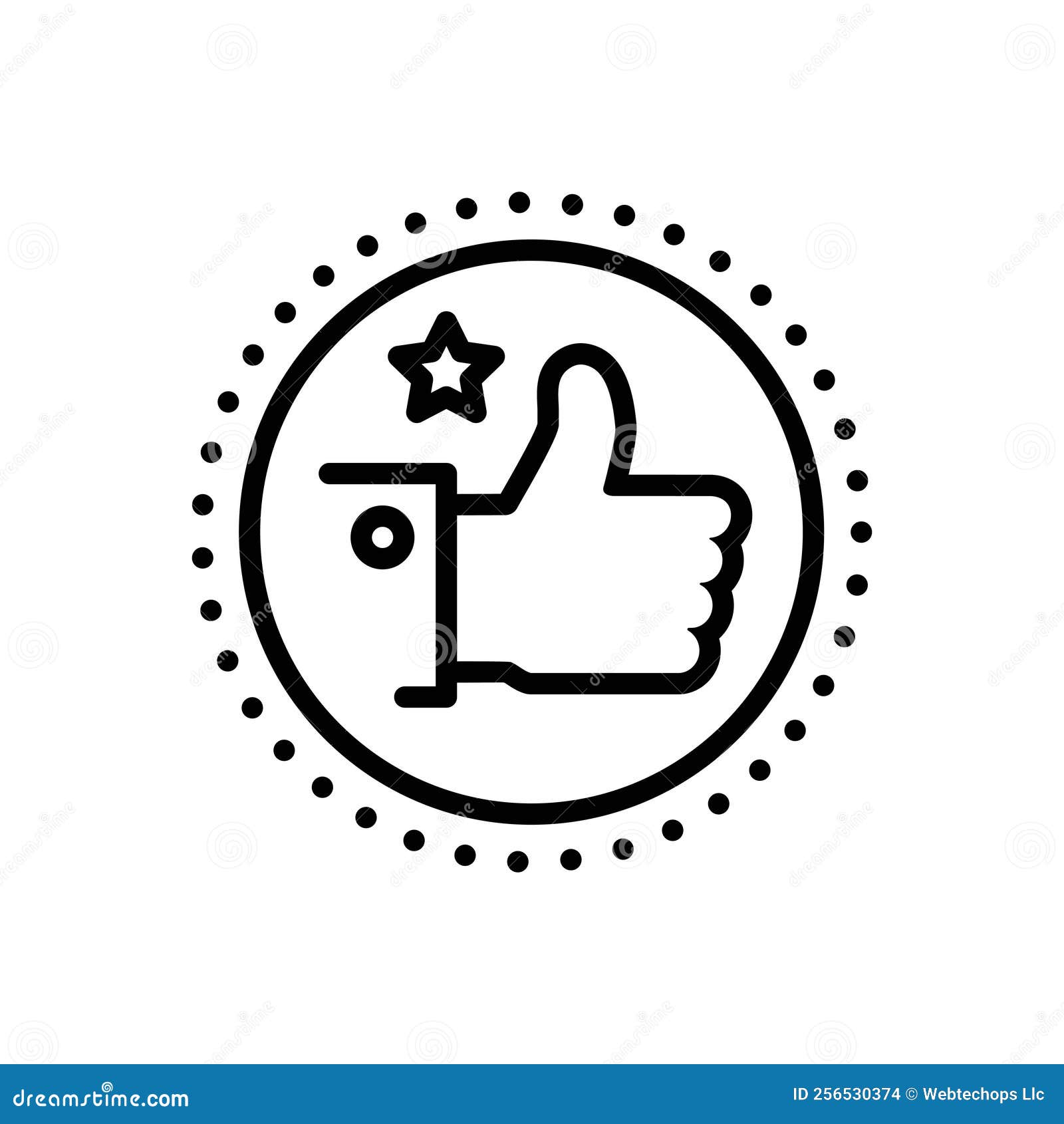 Black Line Icon for Praise, Admiration and Acclaim Stock Vector ...