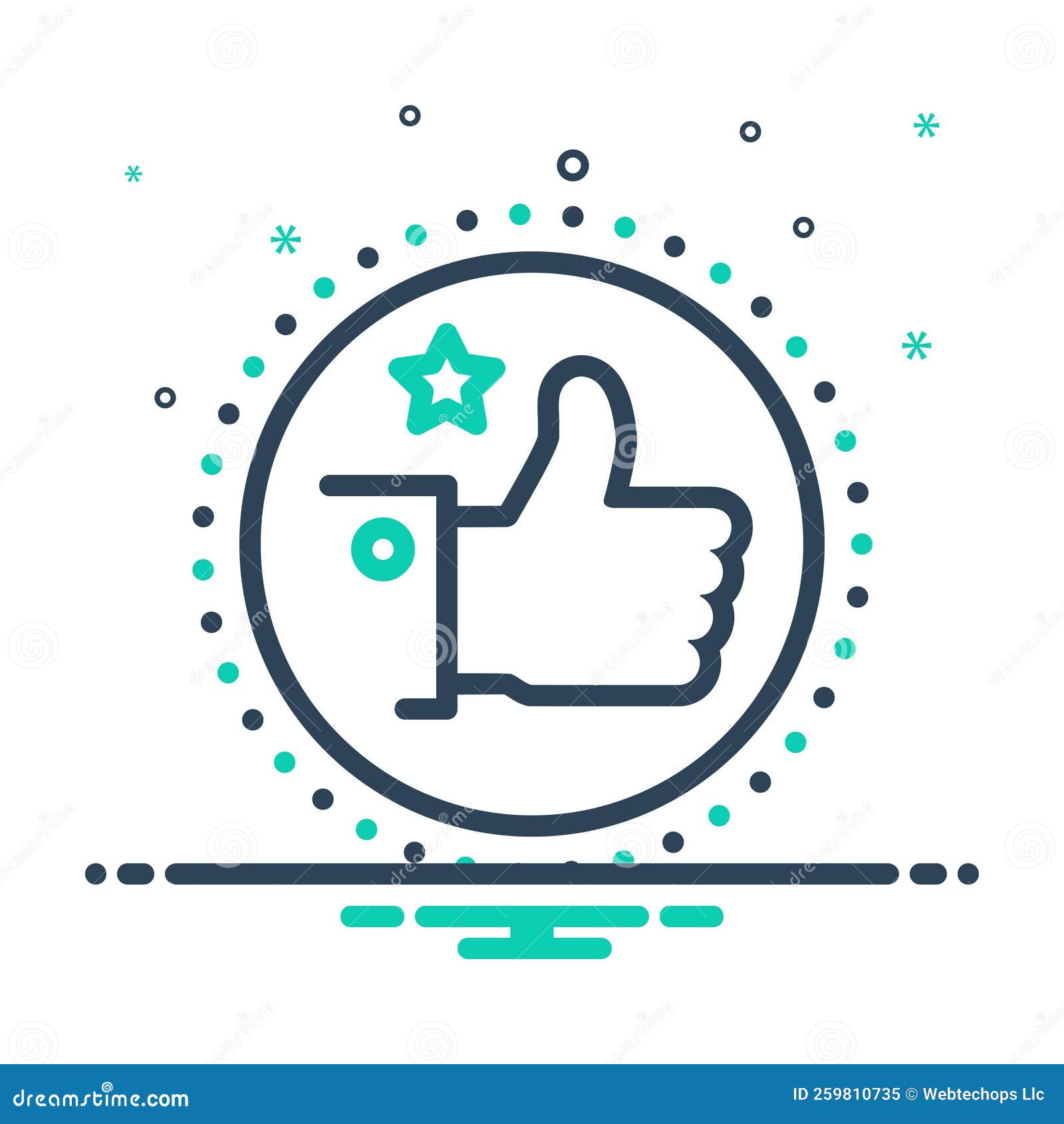 Mix Icon for Praise, Admiration and Acclaim Stock Illustration ...