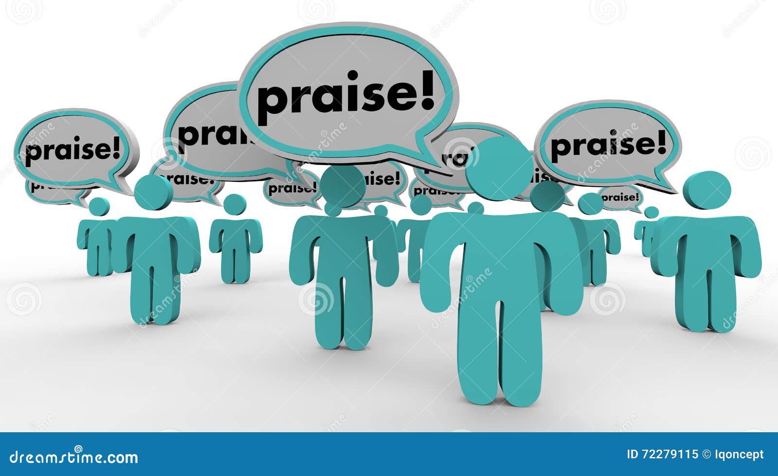 Praise People Speech Bubbles Compliments Words Stock Illustration ...