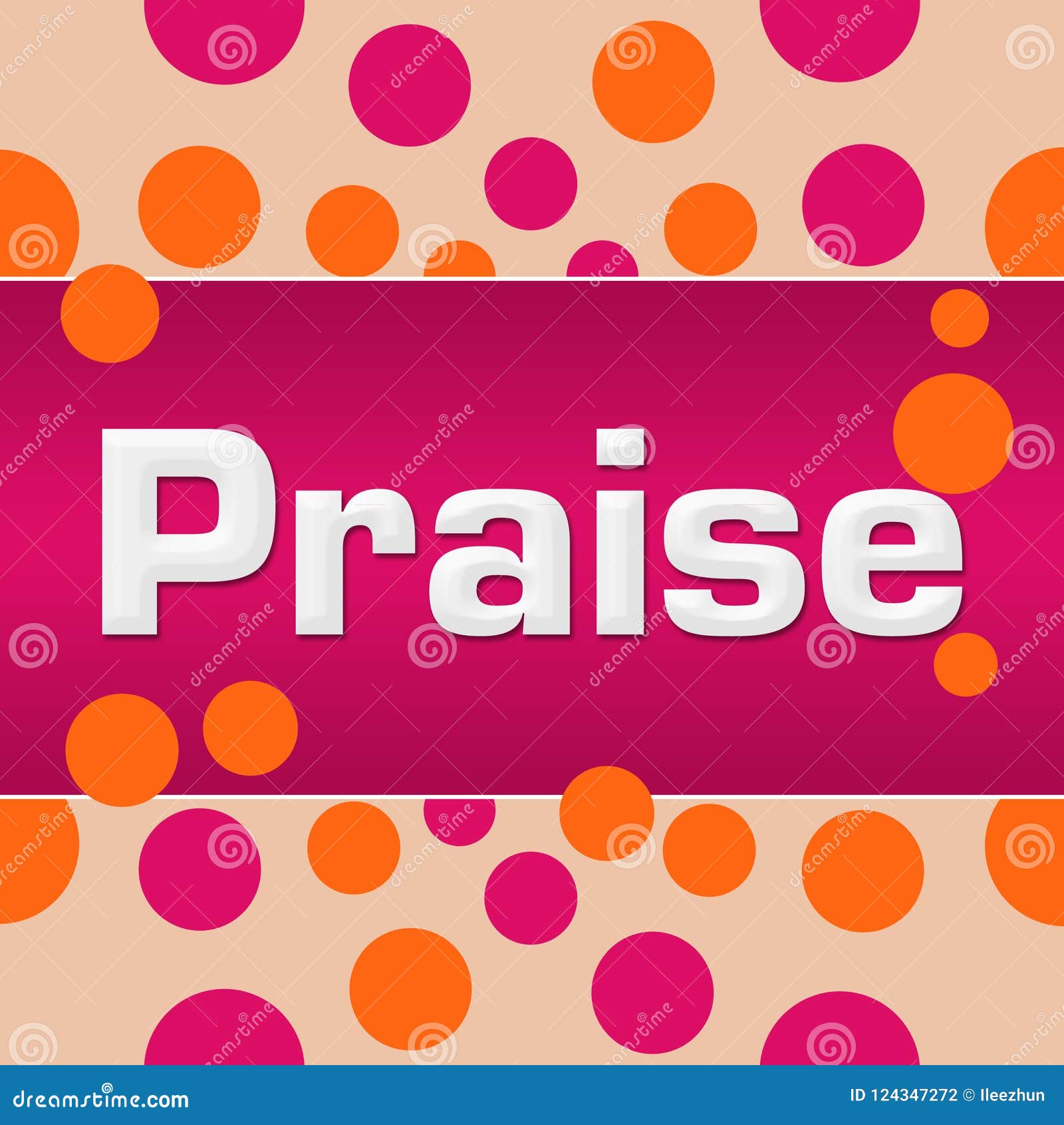 Praise Pink Orange Dots Square Stock Illustration - Illustration of ...