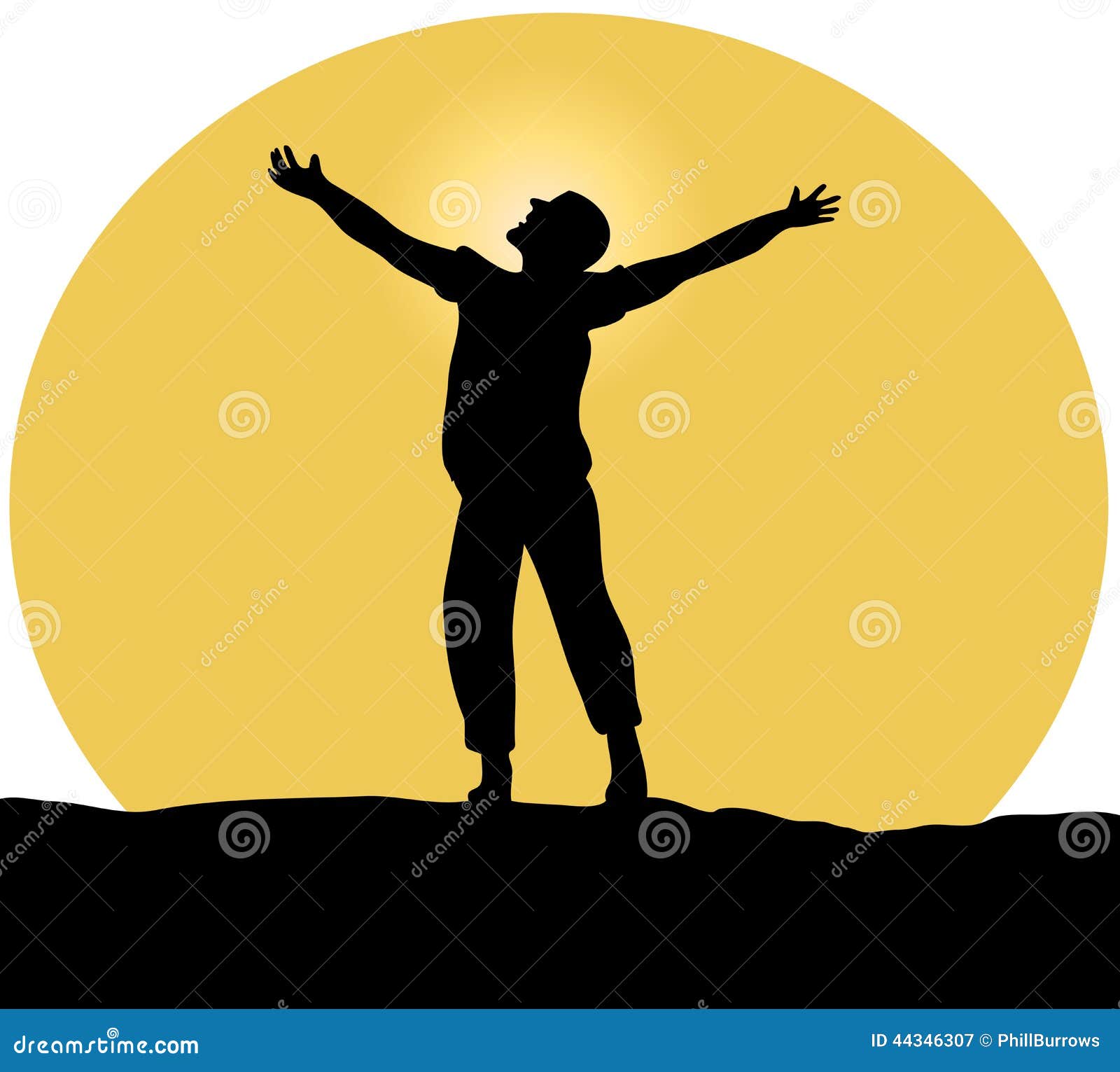 Praise stock vector. Illustration of praying, summoning - 44346307