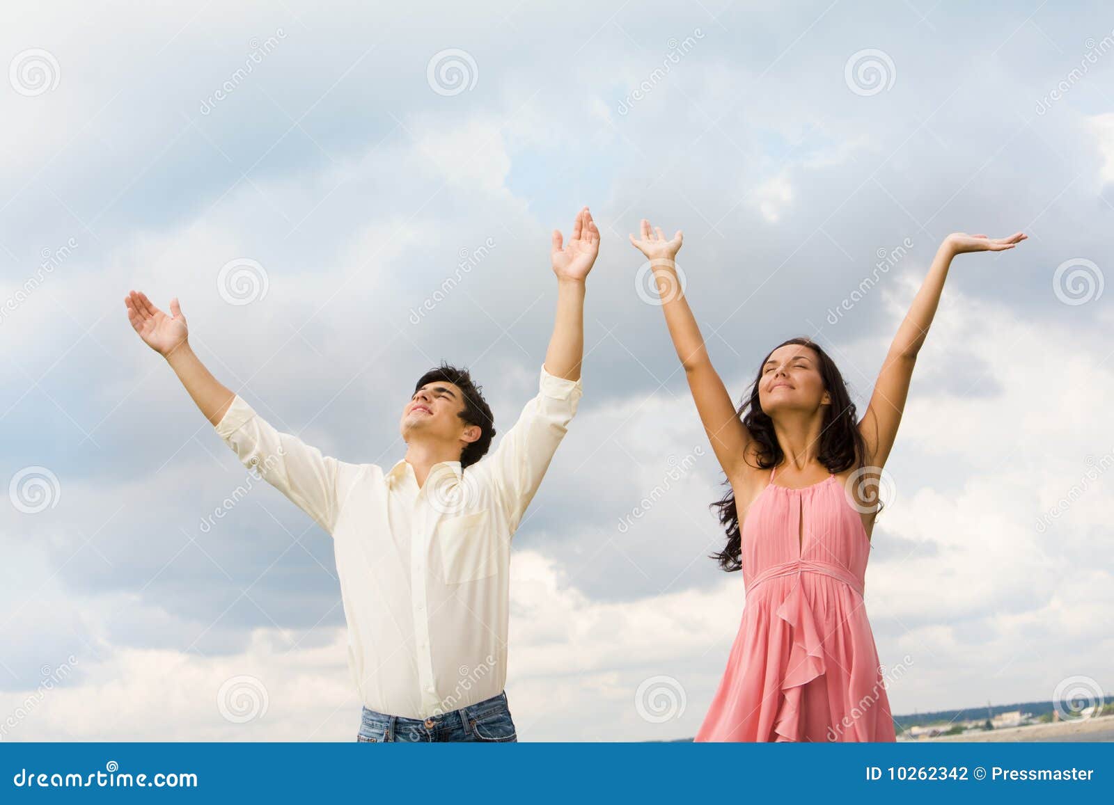 Praising couple stock photo. Image of girl, emotion, pleasure - 10262342