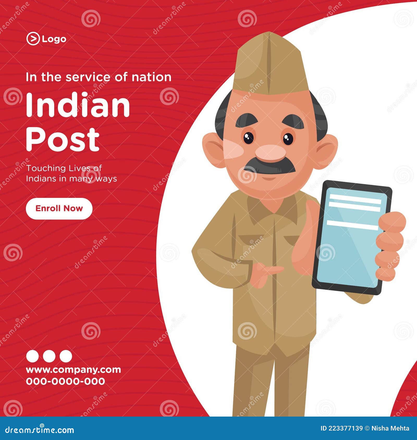 Banner Design of Indian Post Service Editorial Stock Image ...