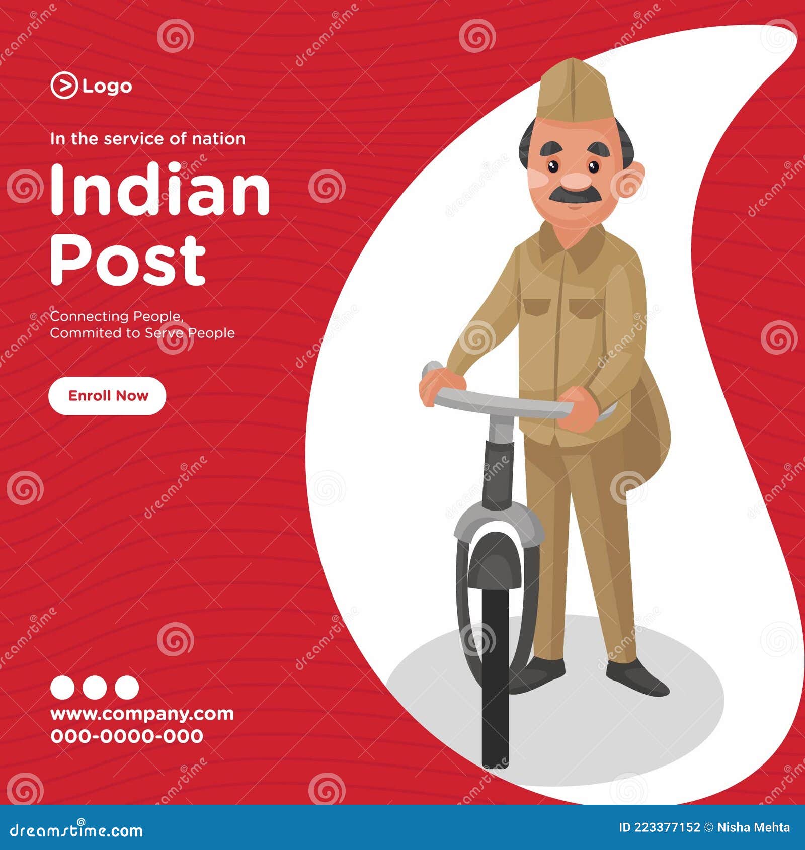 Banner Design of Indian Post Service Stock Vector - Illustration of ...