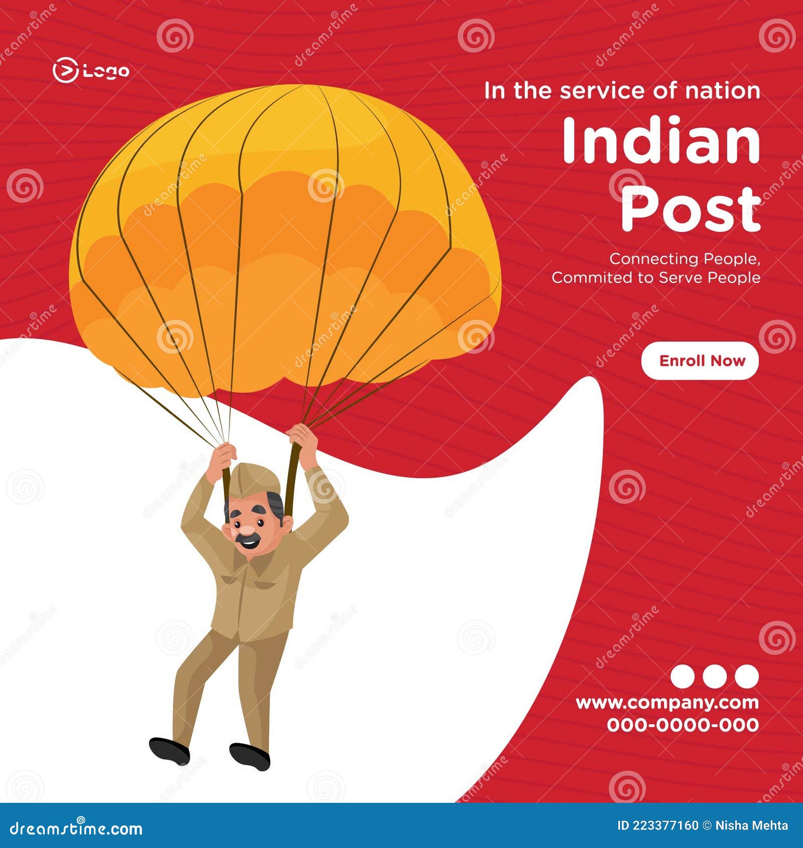Banner Design of Indian Post Service Stock Vector - Illustration of ...