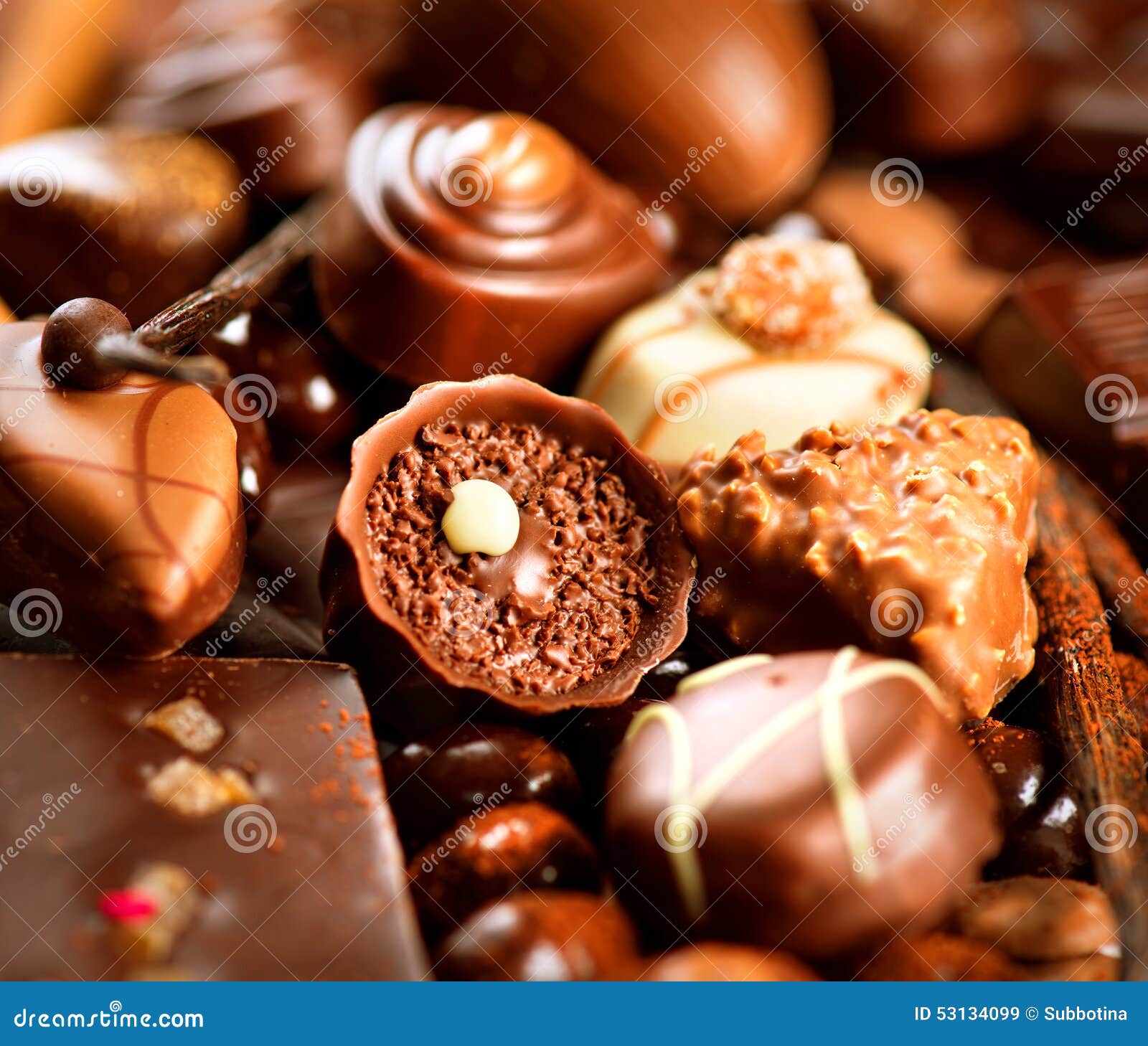 Praline chocolate sweets stock image. Image of close - 53134099