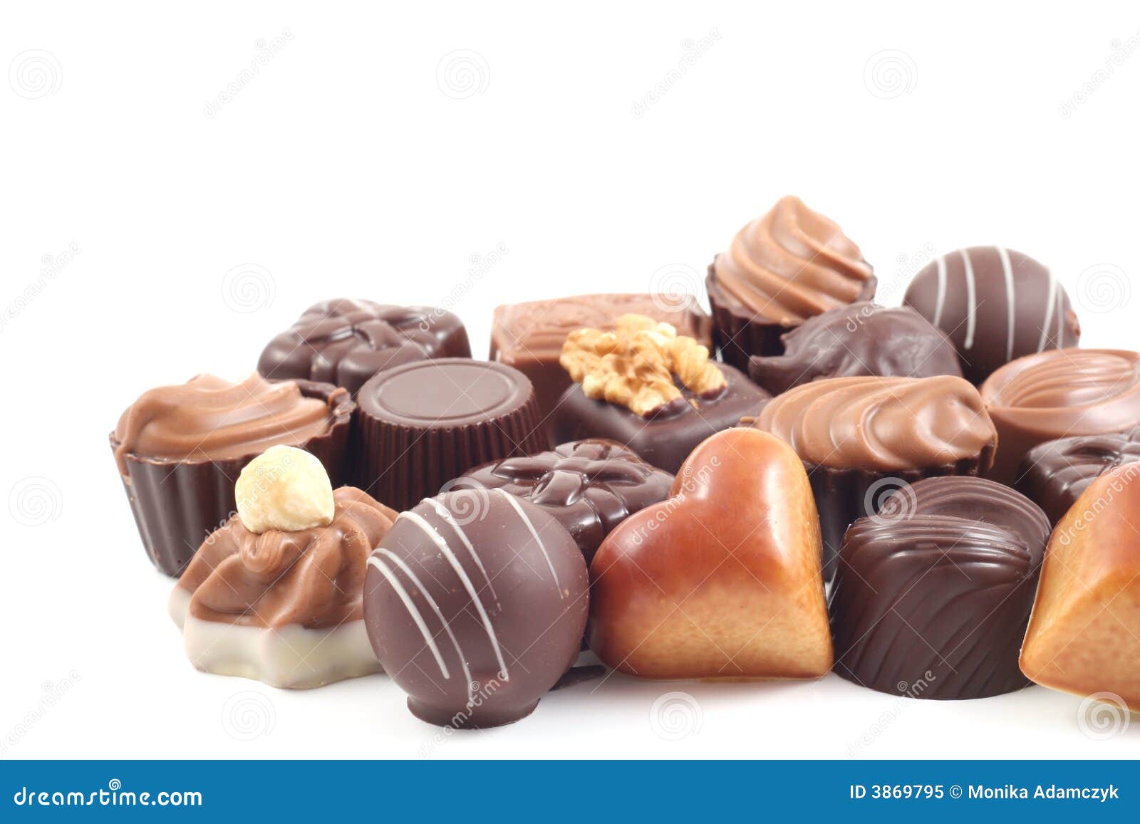 Pralines stock image. Image of chocolates, sweet, love - 3869795