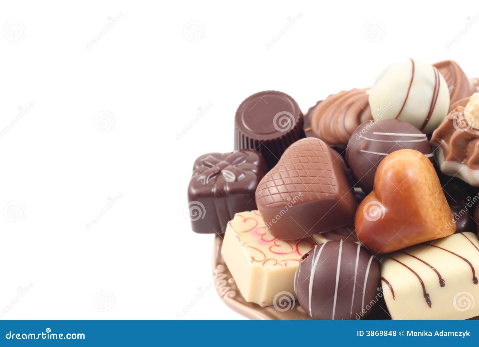 Pralines foto de stock. Imagem de gourmet, pralina, chocolate - 3869848