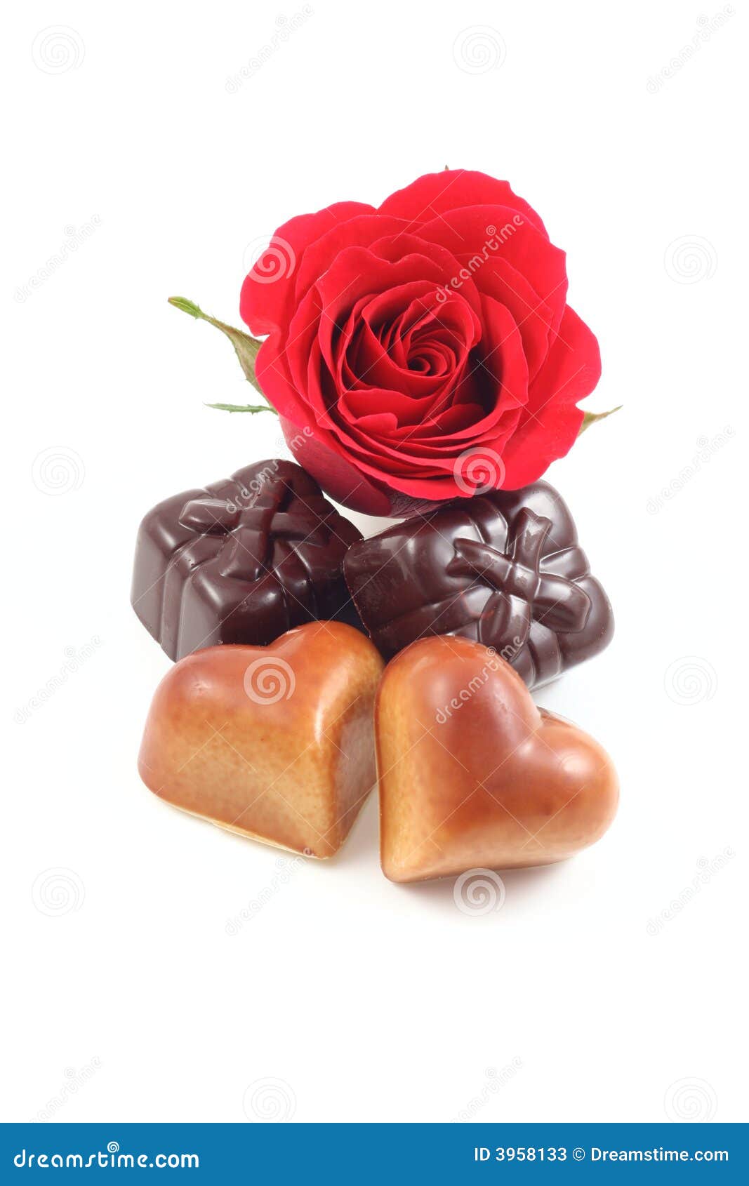 Pralines stock image. Image of chocolates, candy, rose - 3958133