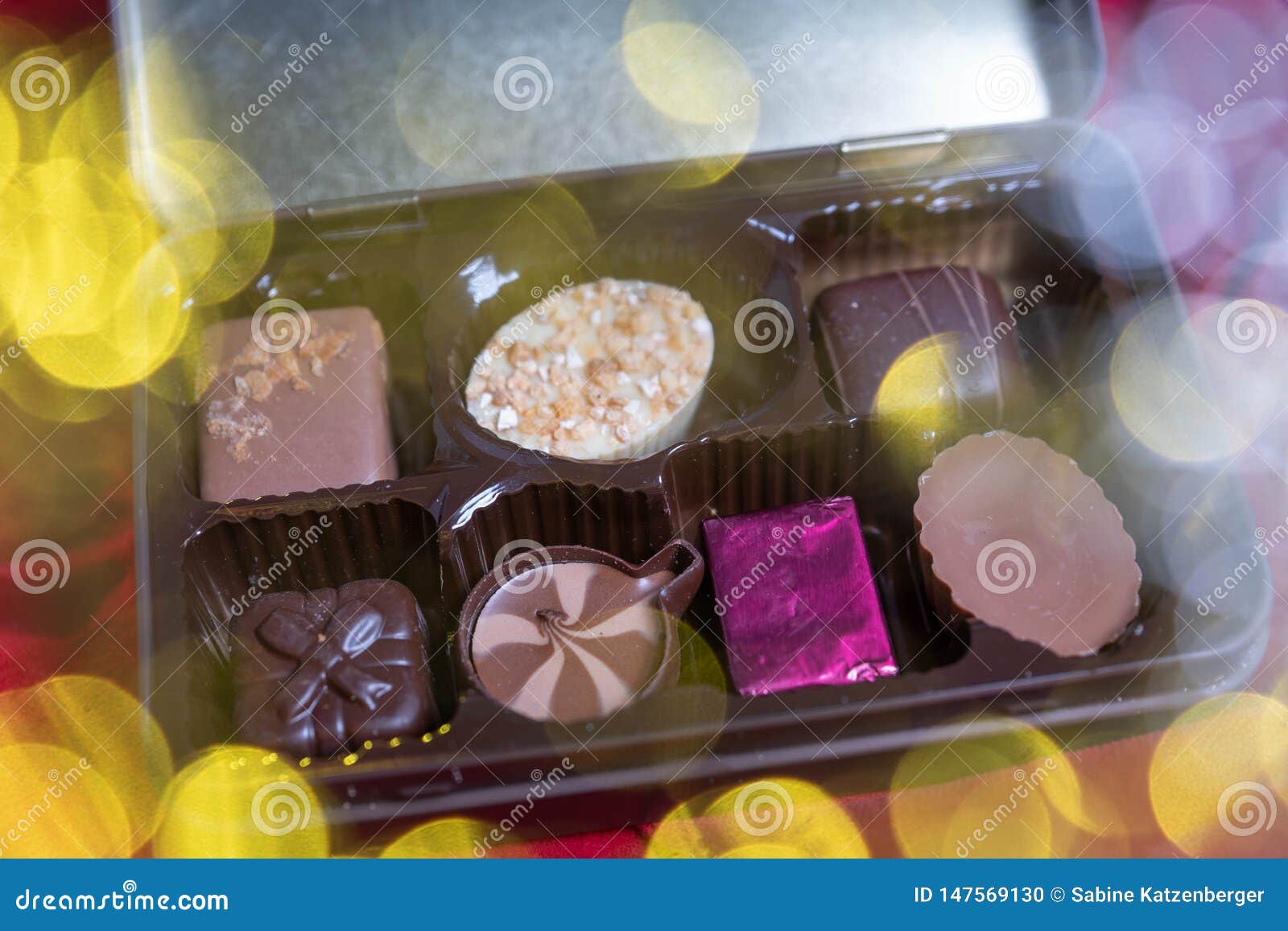 Pralines in a box stock photo. Image of food, nutrition - 147569130