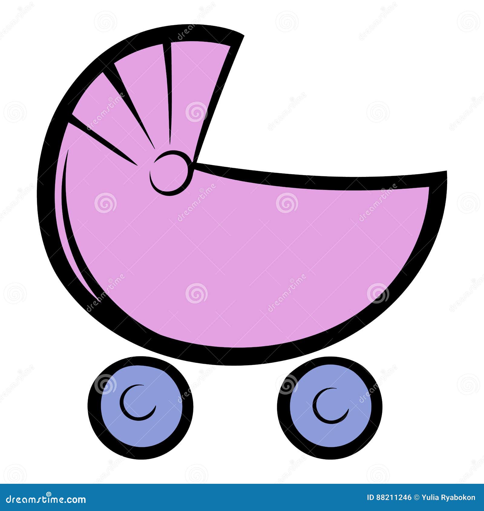 Pram icon cartoon stock vector. Illustration of graphic - 88211246