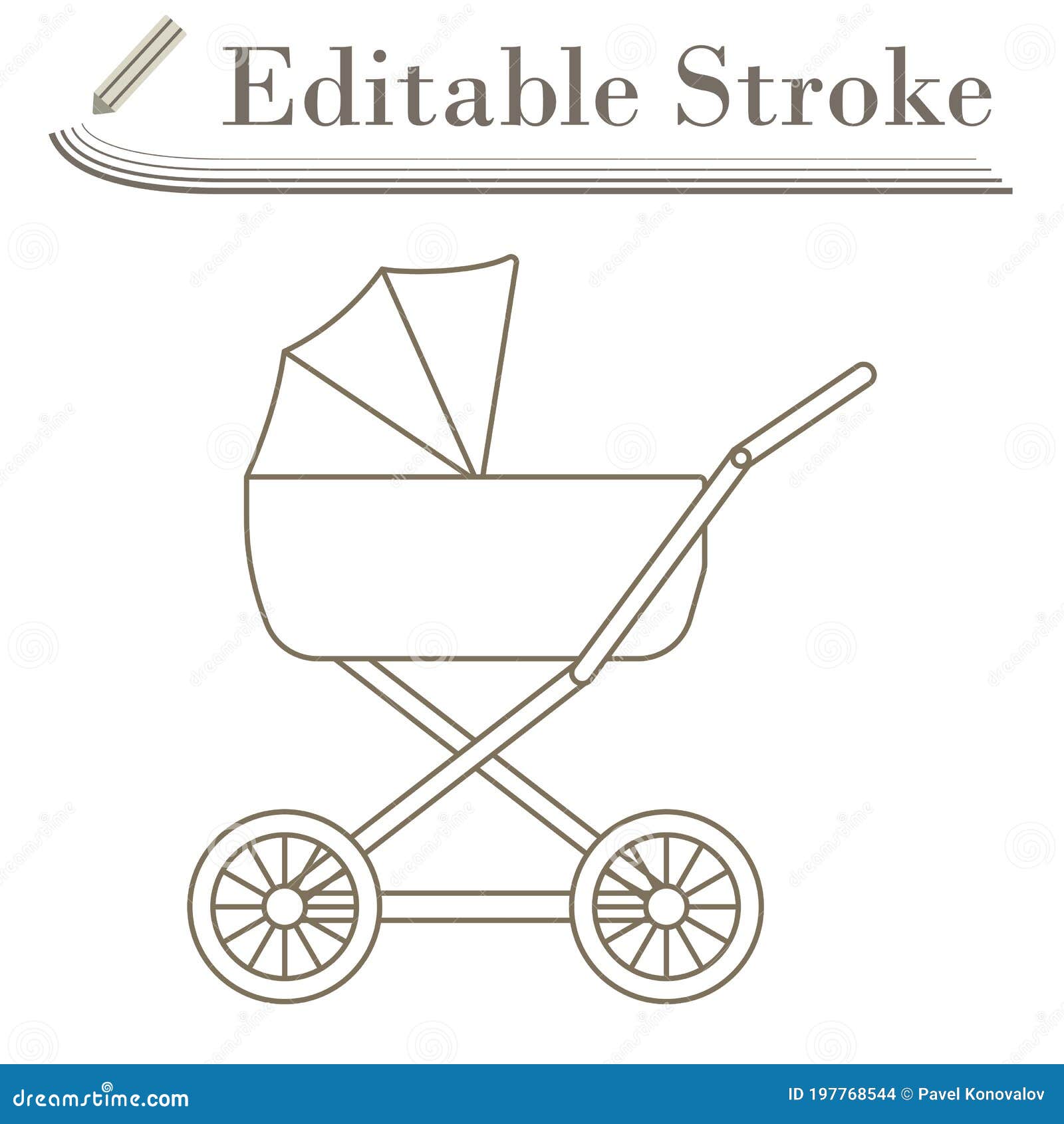 Pram Icon Cartoon Vector Illustration | CartoonDealer.com #88211246