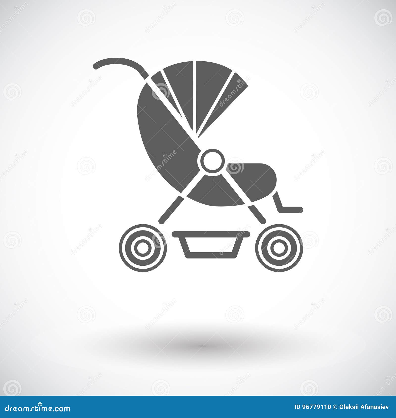 Pram icon stock vector. Illustration of child, carriage - 96779110