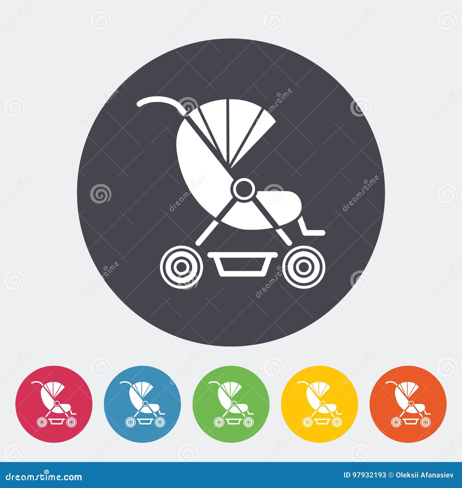 Pram icon stock vector. Illustration of care, family - 97932193