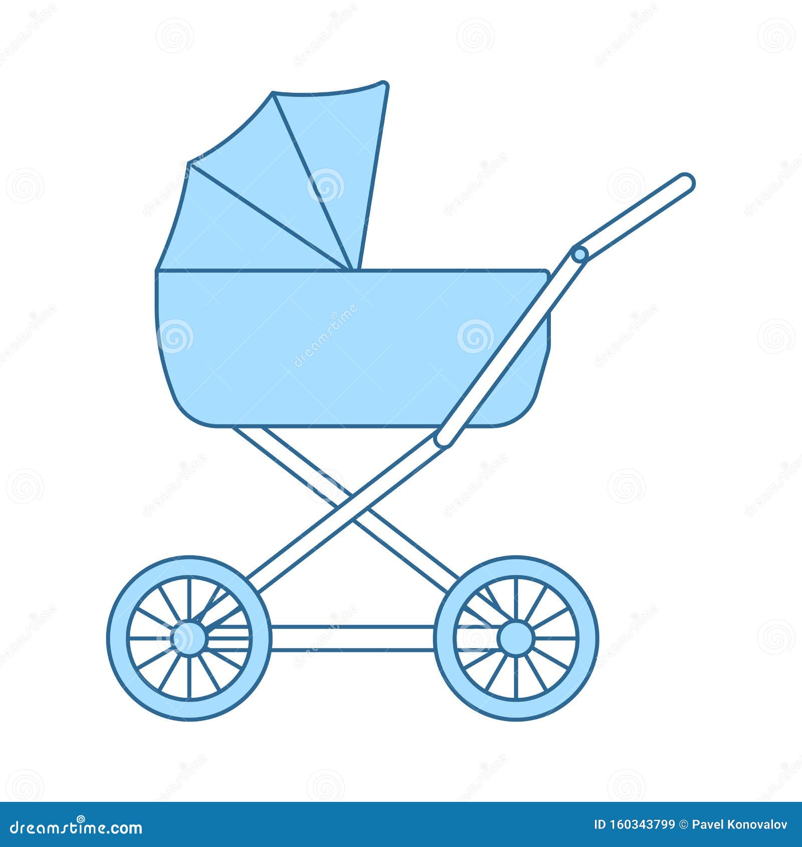 Pram Icon stock vector. Illustration of mother, nursing - 160343799