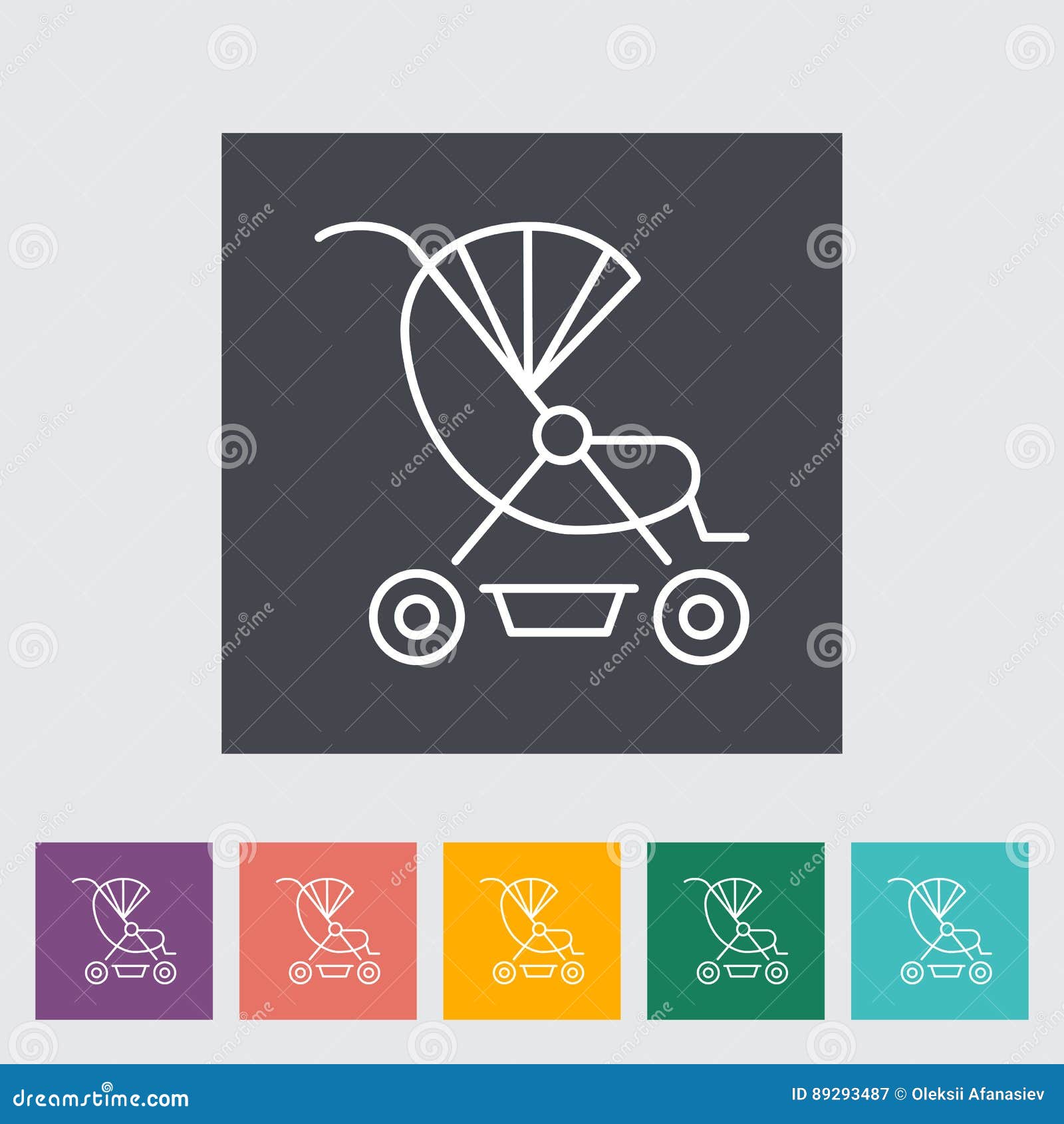 Pram icon stock vector. Illustration of household, nurse - 89293487