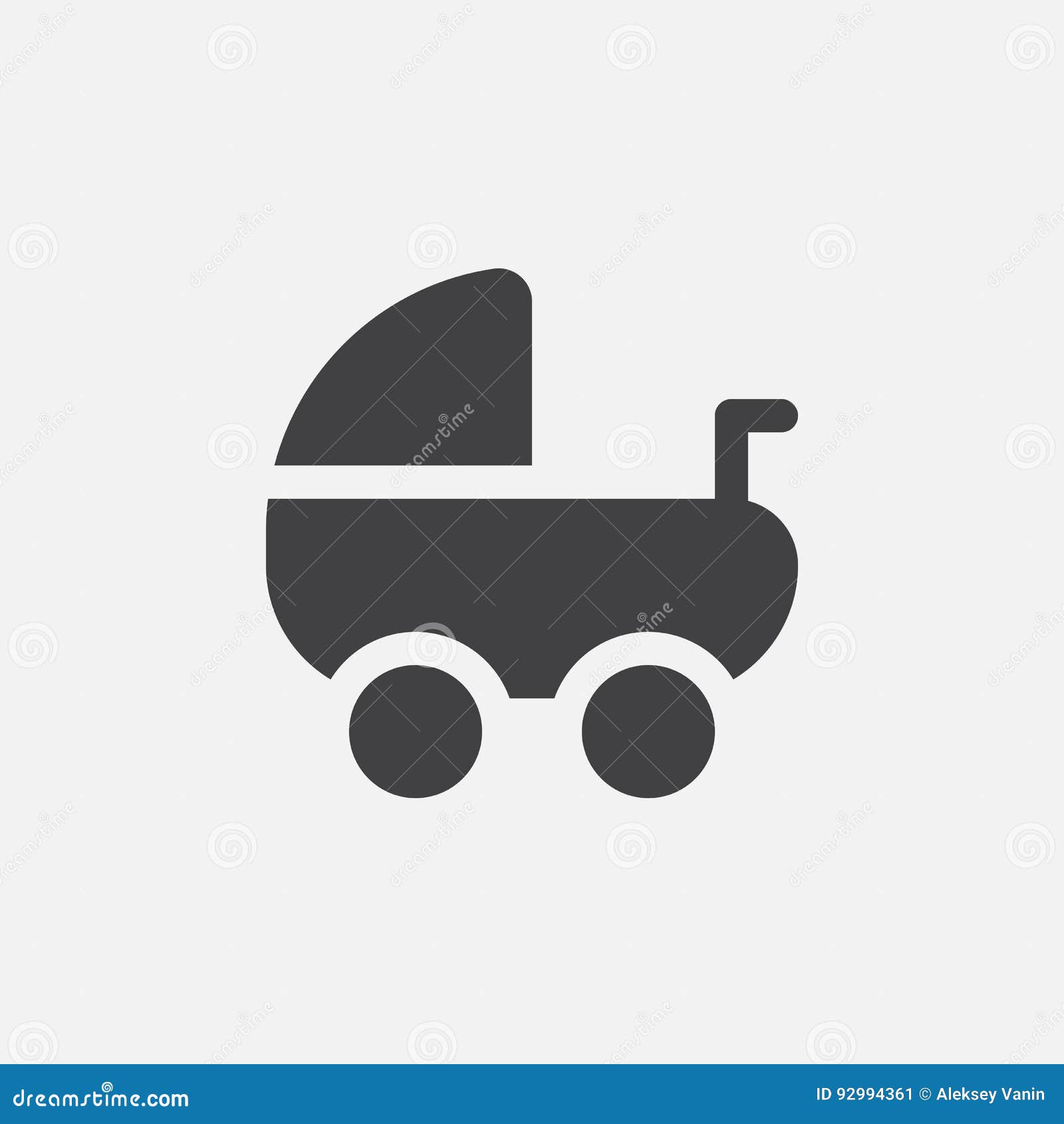Pram Icon, Vector Logo Illustration, Pictogram Isolated on White. Stock ...