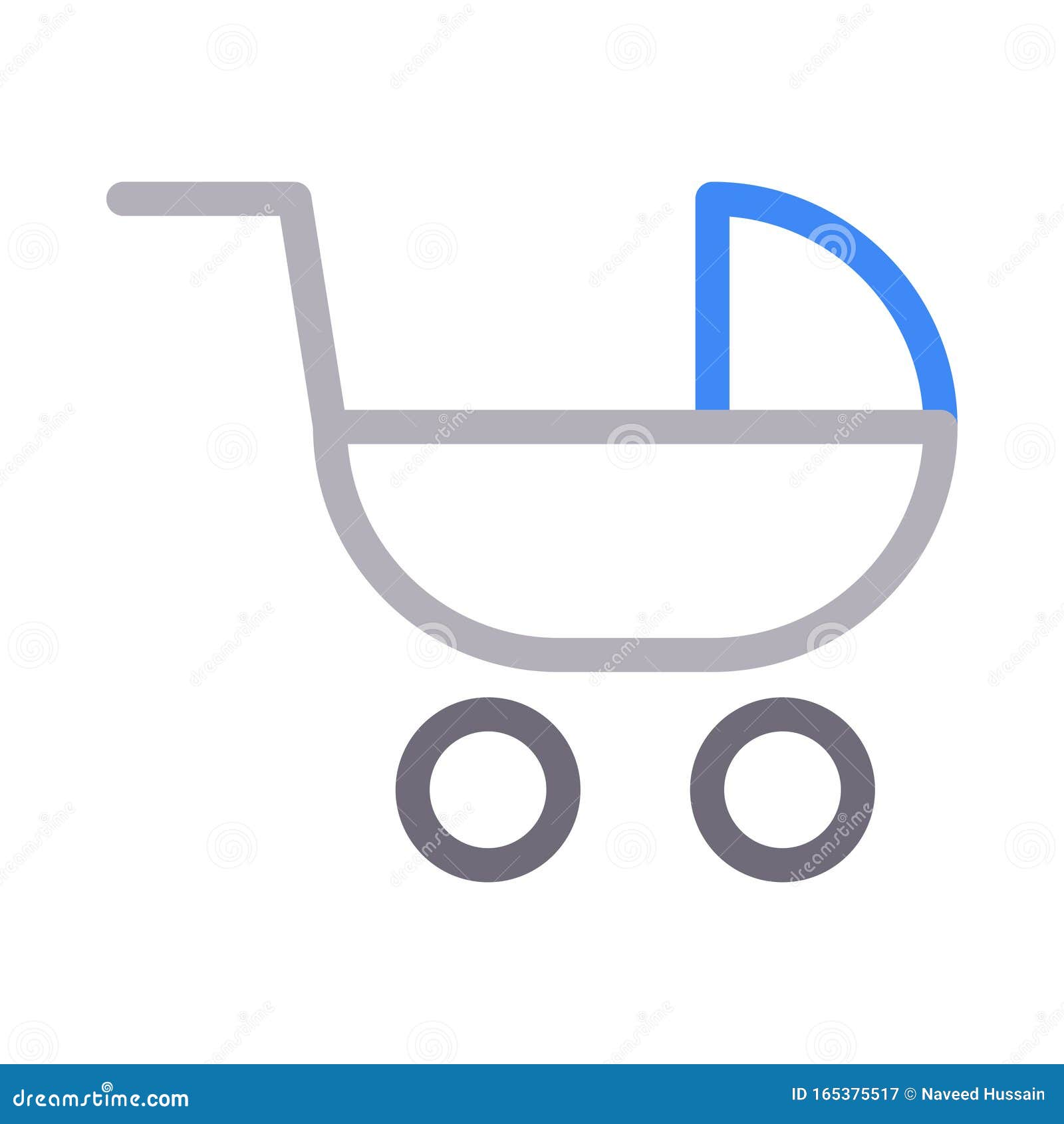 Pram Vector Glyph Color Icon Stock Vector - Illustration of little ...