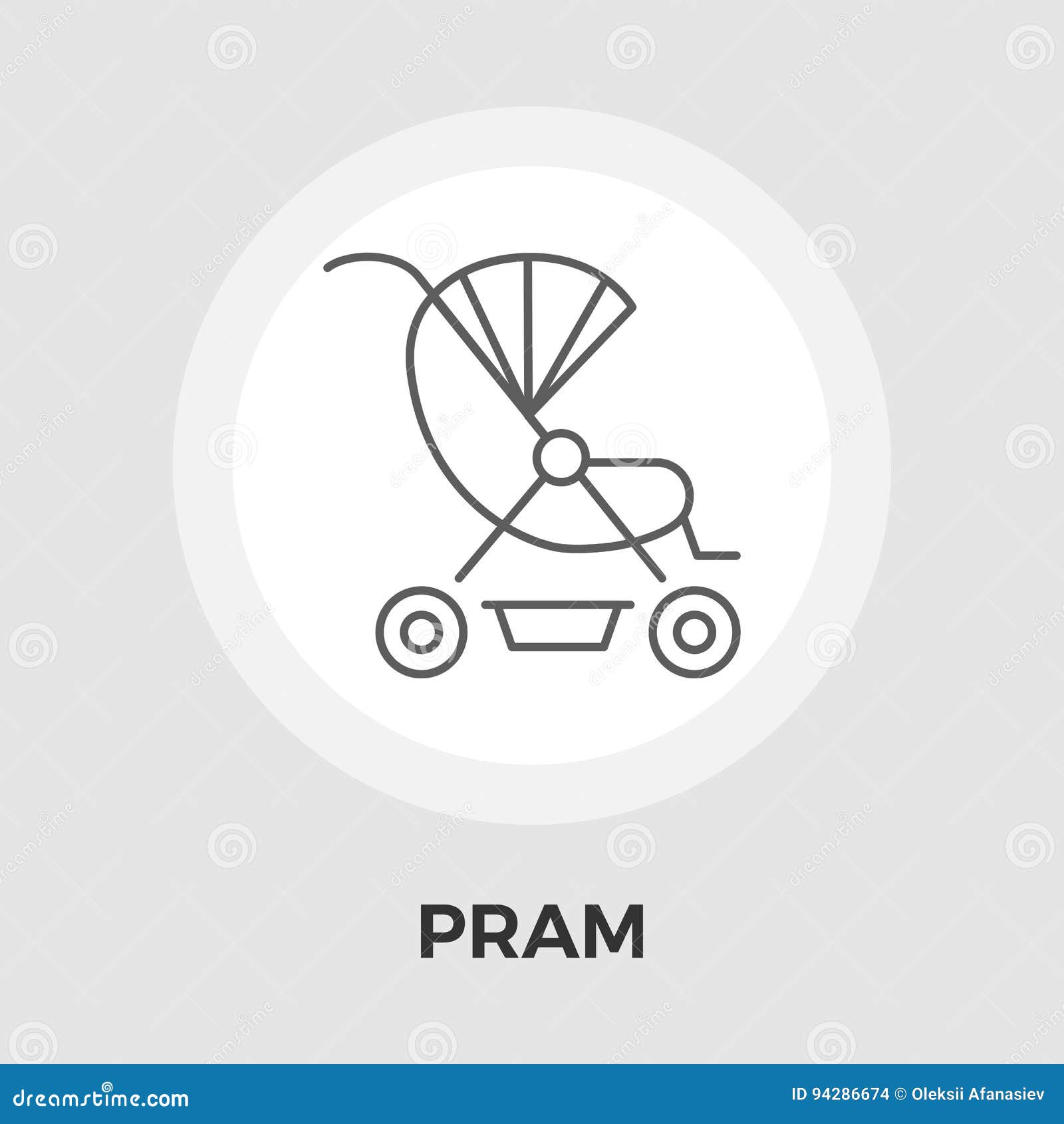 Pram vector flat icon stock vector. Illustration of responsibility ...