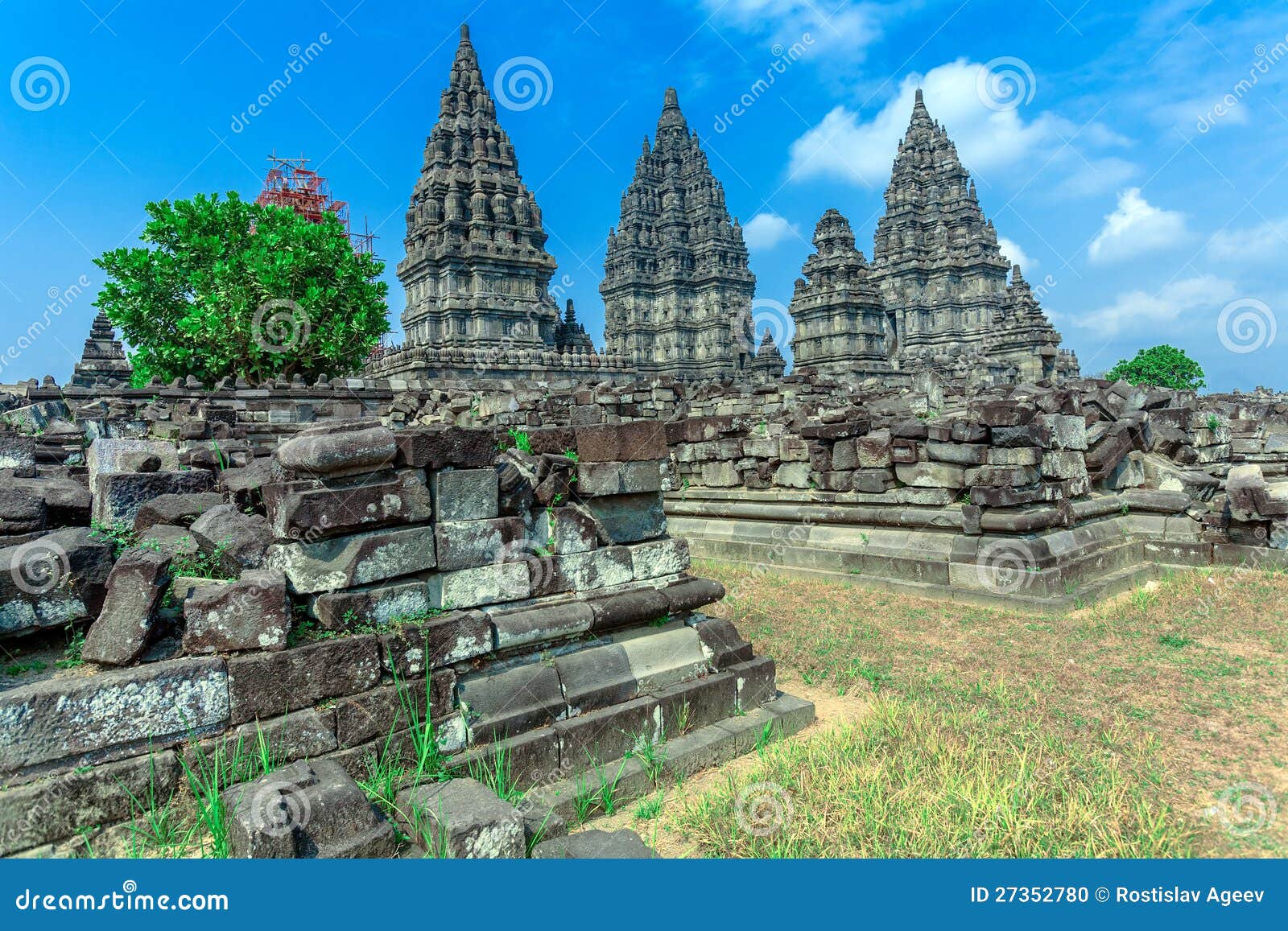 Prambanan Hindu Temple, Java Stock Photo - Image of heritage, belief ...