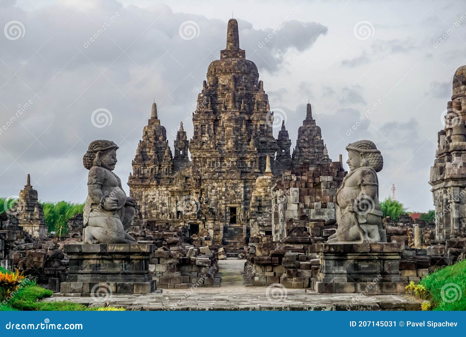 Prambanan - a Huge Complex of Hindu Temples in Indonesia Stock Image ...