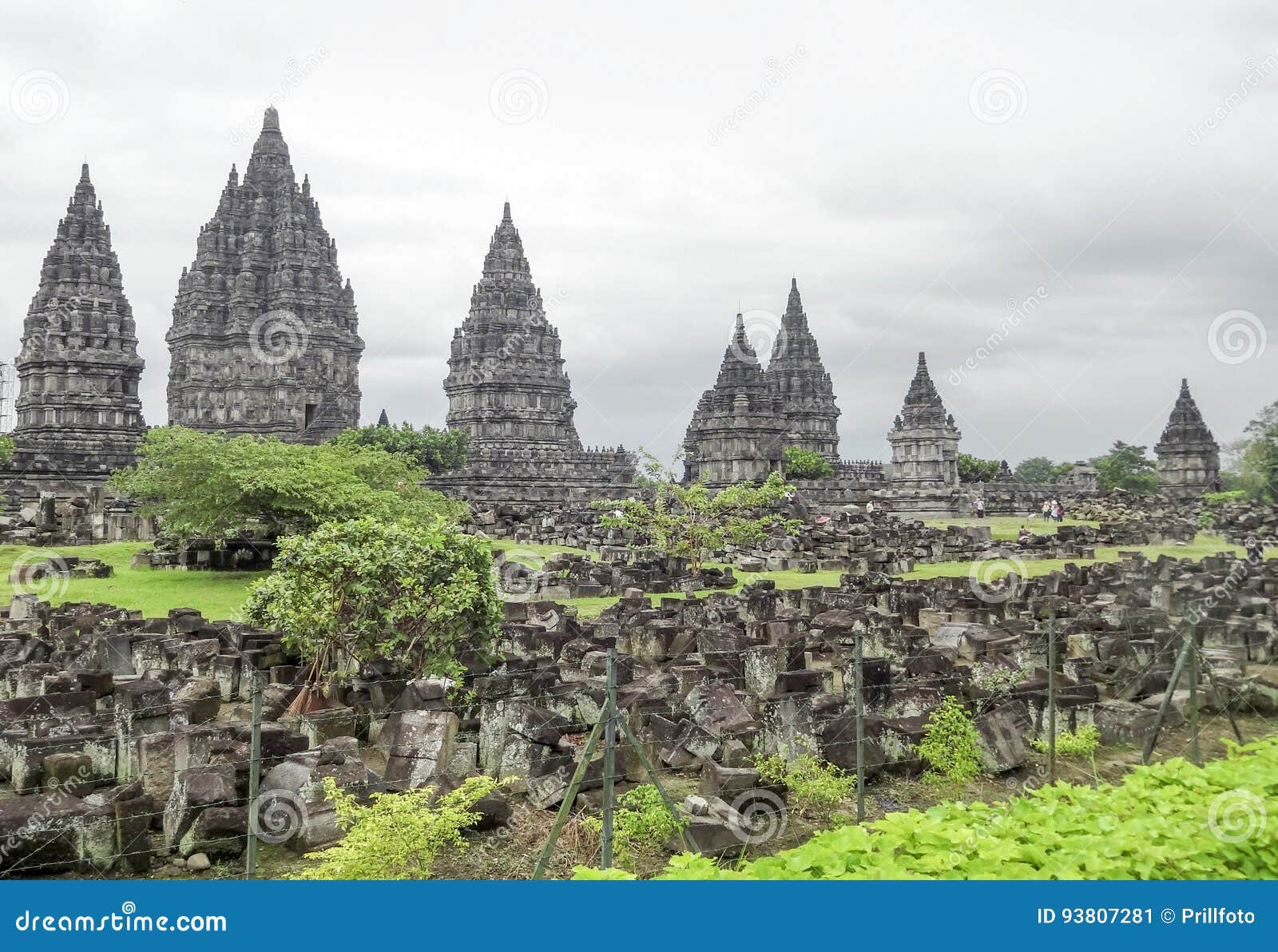 Prambanan in Java stock image. Image of tourist, relief - 93807281