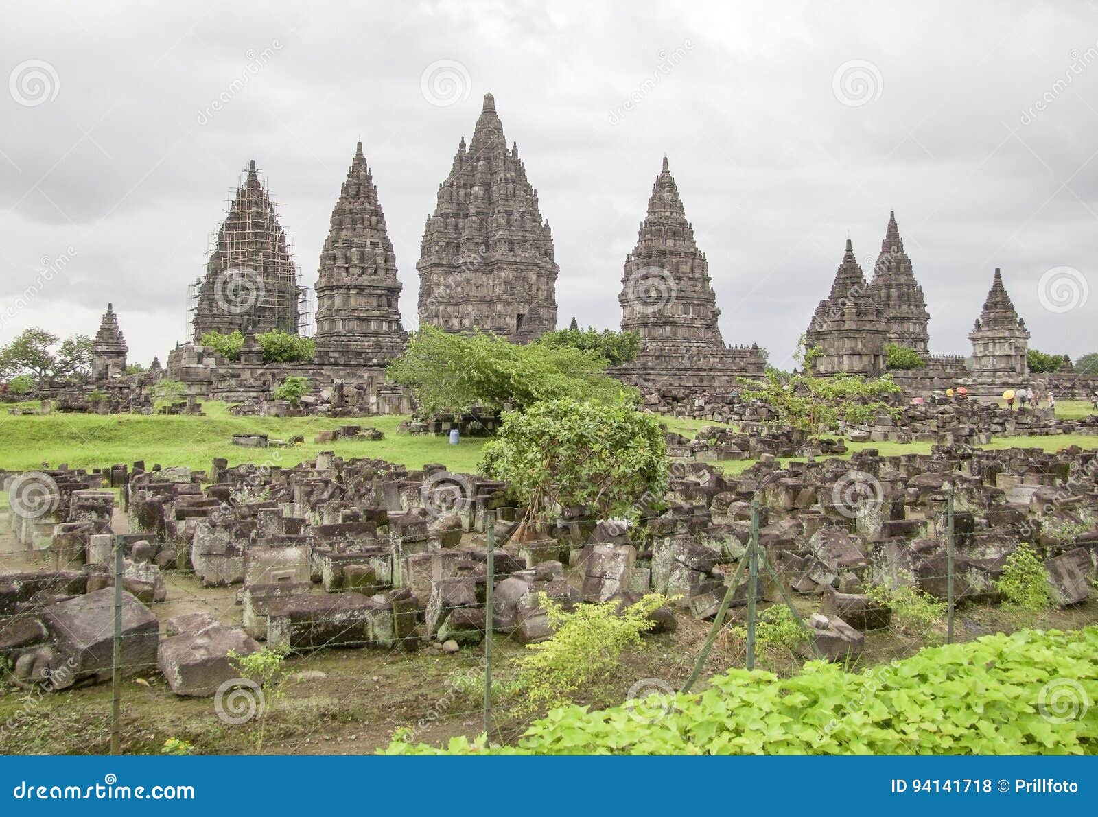 Prambanan in Java stock photo. Image of feature, craft - 94141718